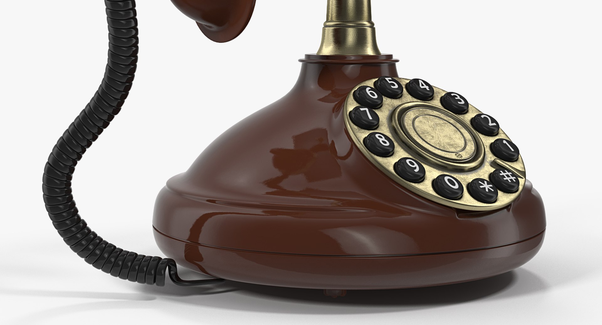 Old Telephone Rotary Dial 3D Model - TurboSquid 1379993