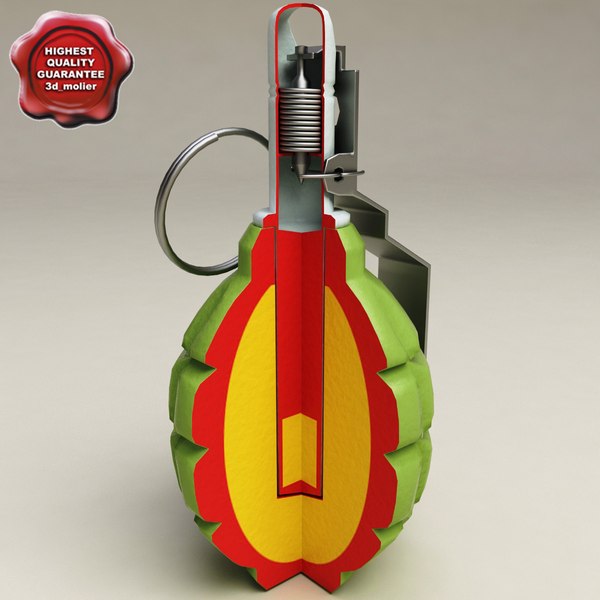 modelo 3d Grenade F 1 Cut Away - TurboSquid 522911