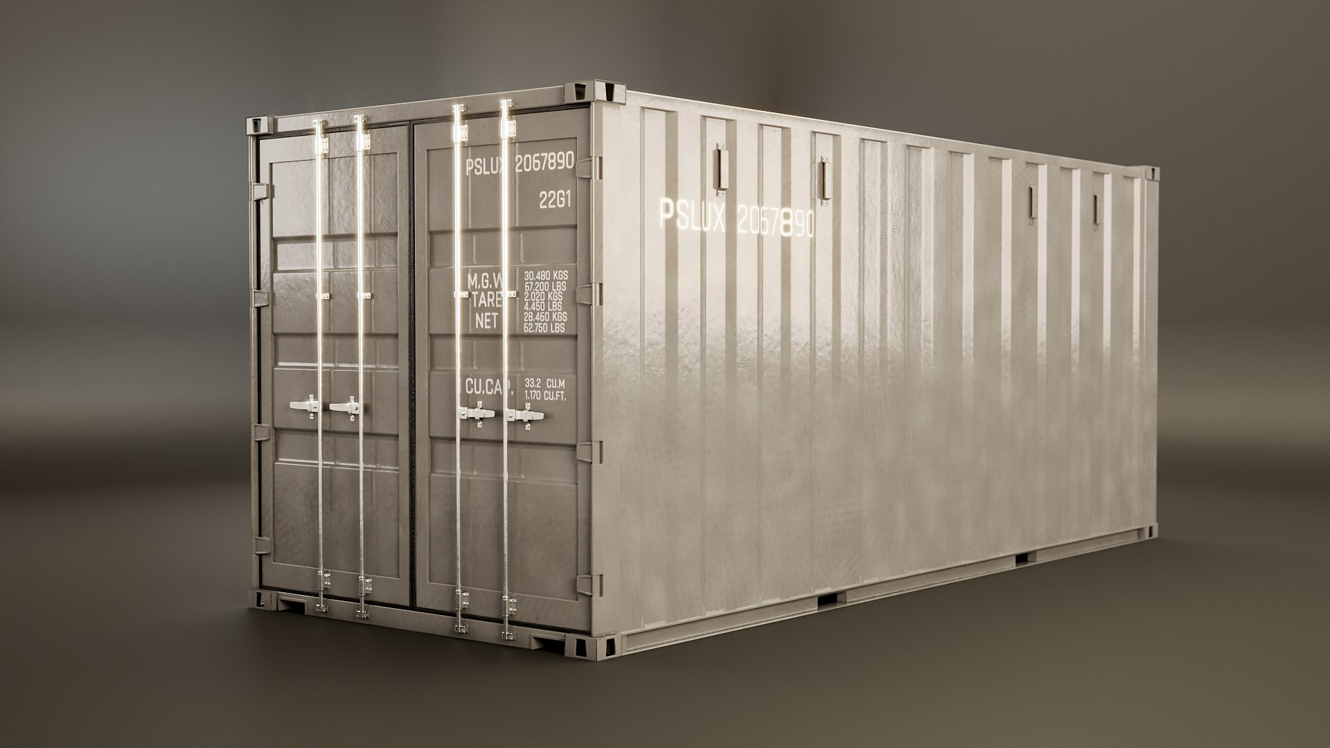 Intermodal Shipping Container 20-foot-long 3D Model - TurboSquid 2274924