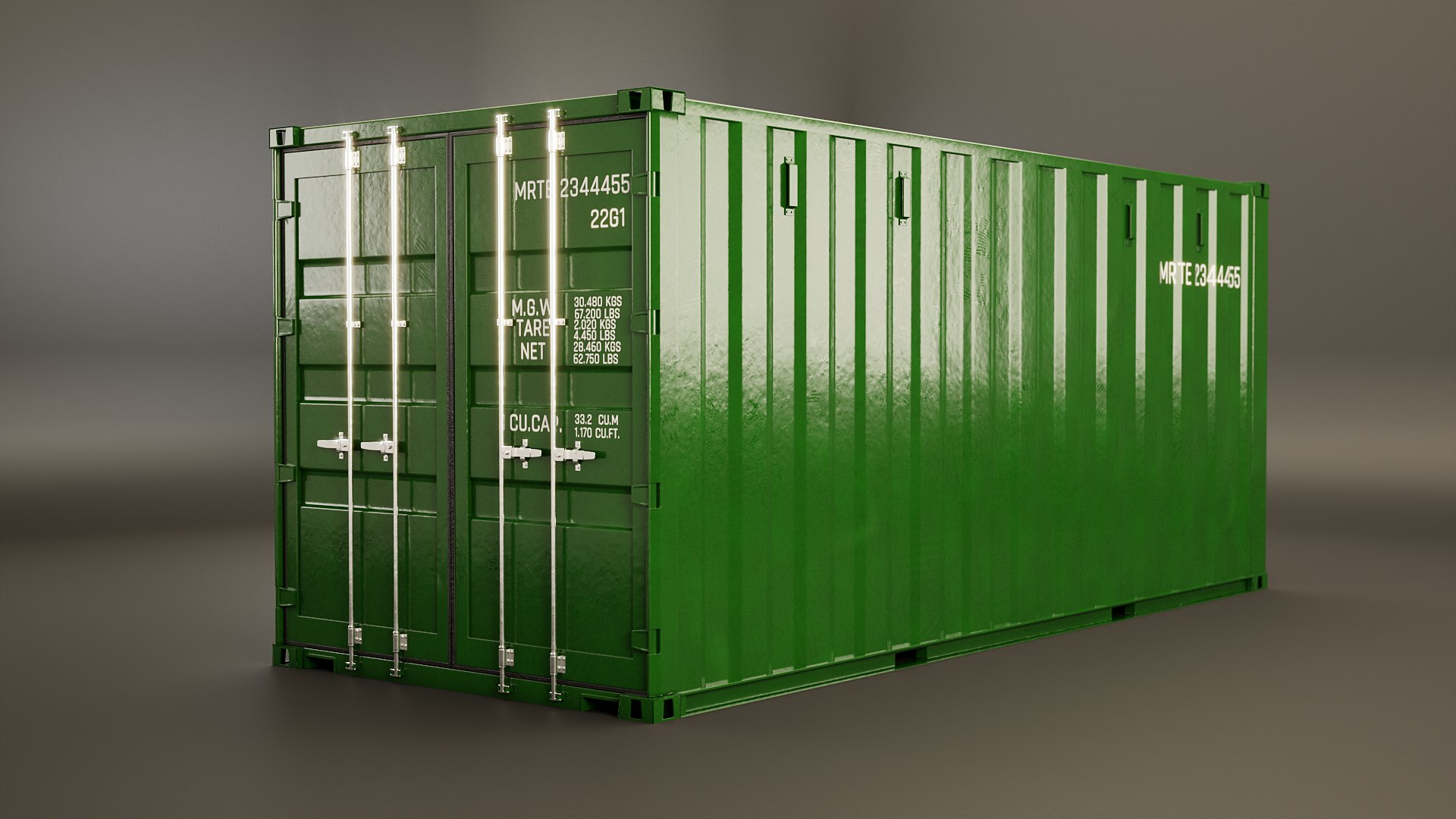 Intermodal Shipping Container 20-foot-long 3D Model - TurboSquid 2274924
