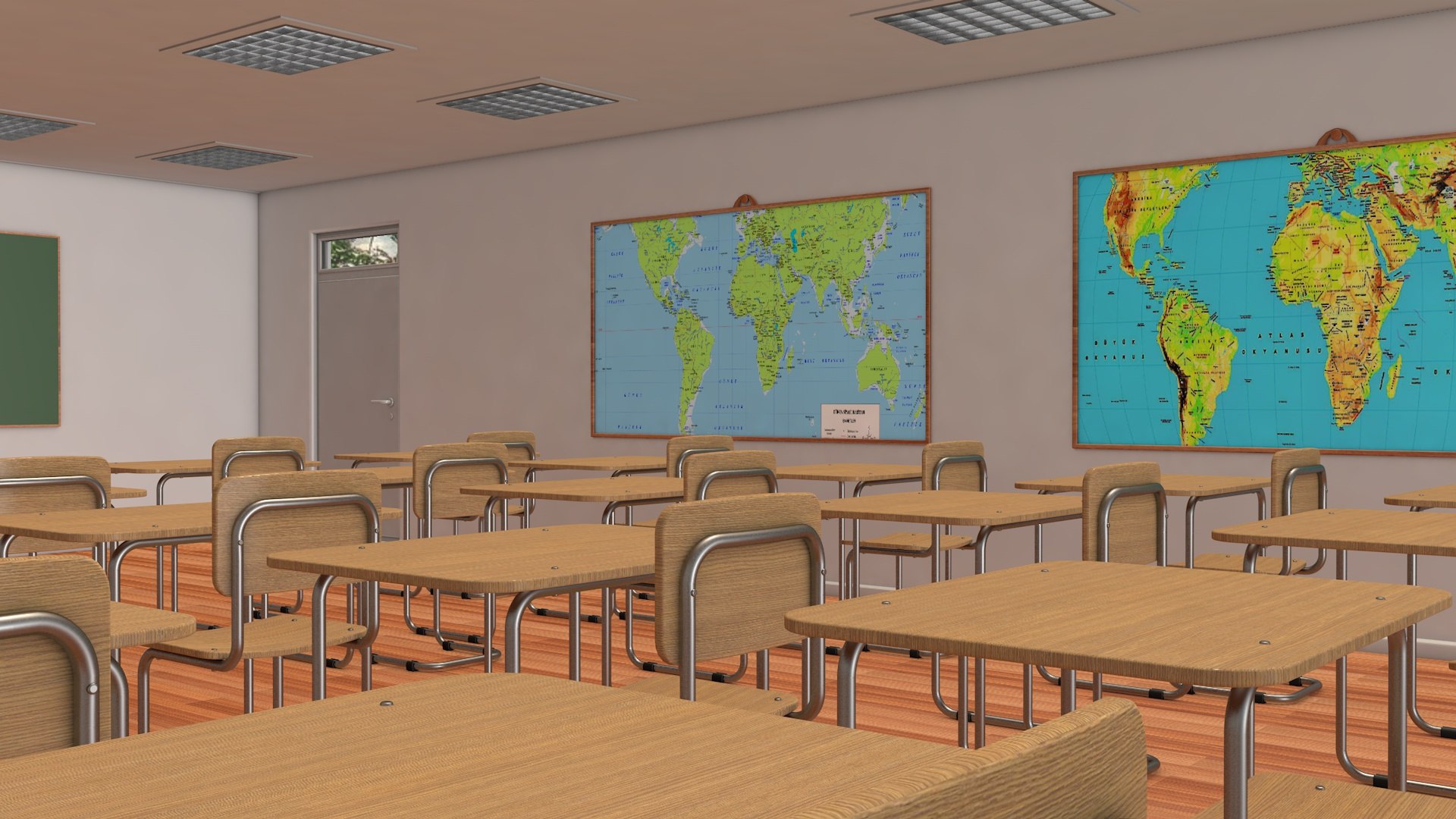 3D Classroom Model - TurboSquid 1837924