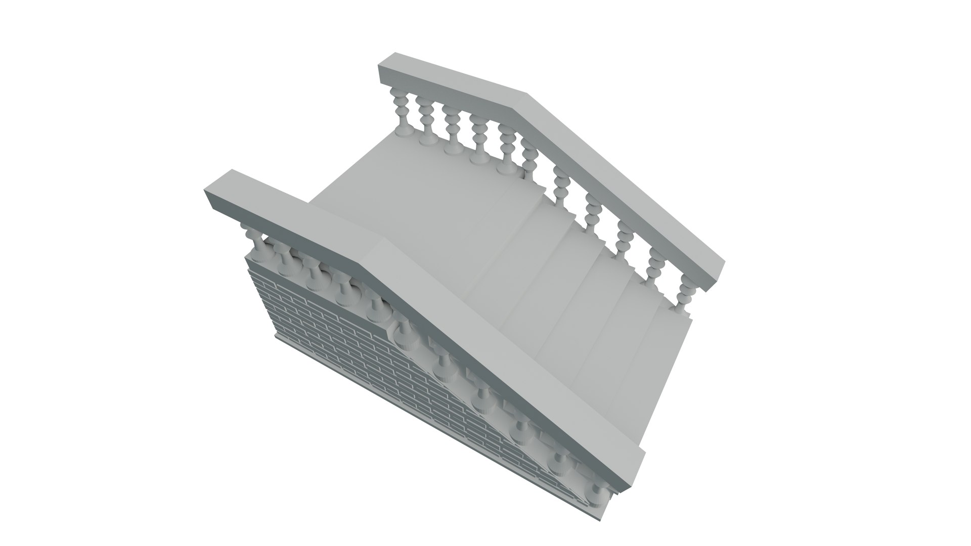 3D Brick Staircase Model 3D - TurboSquid 2388049