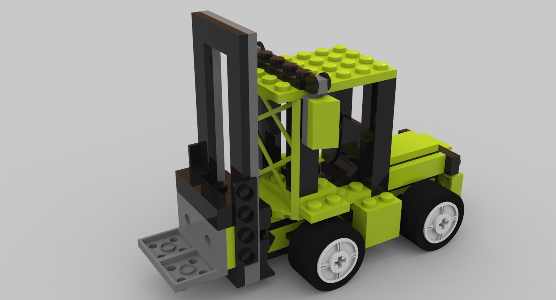 3d lego forklift truck