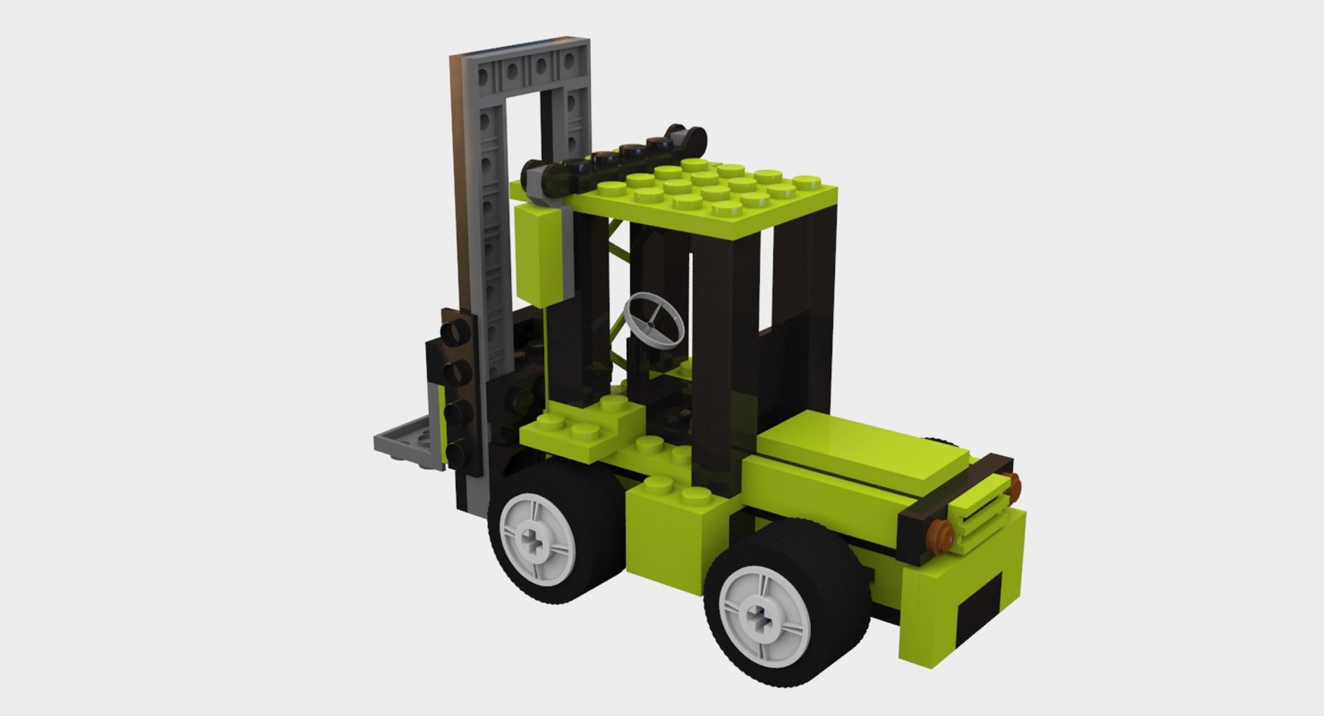 3d lego forklift truck