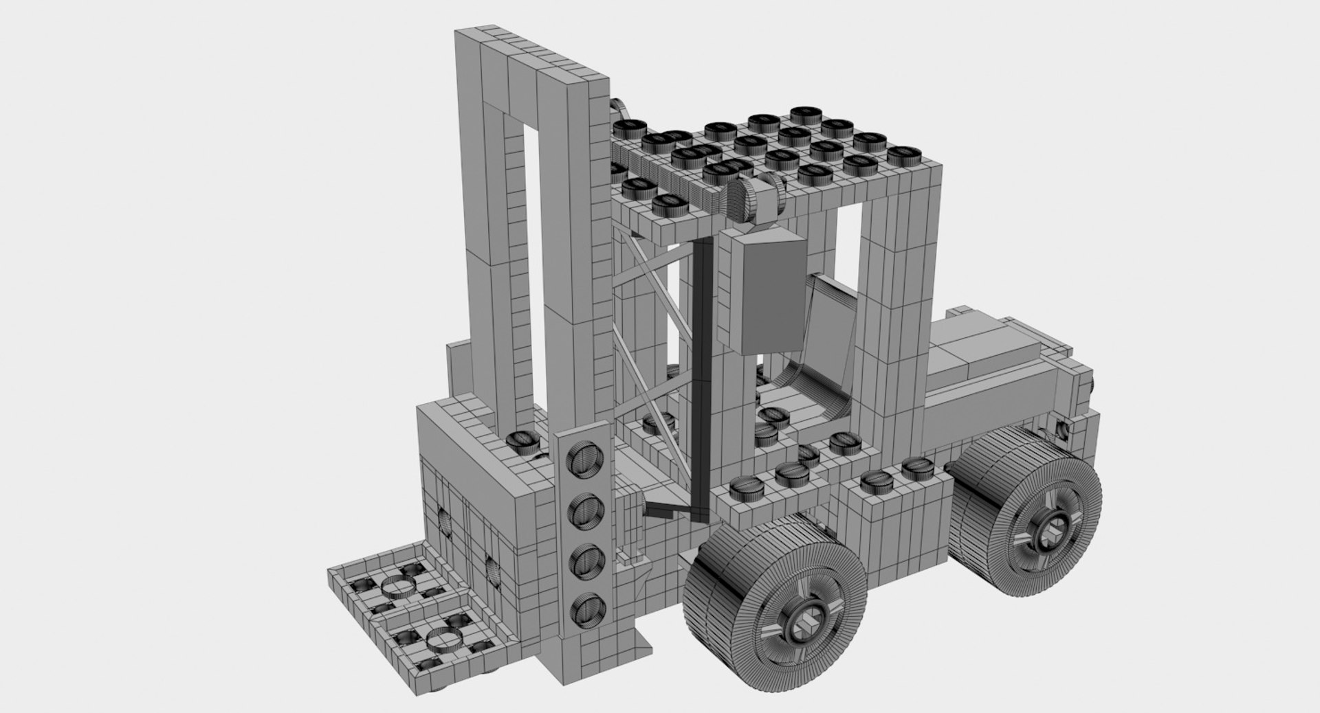 3d lego forklift truck