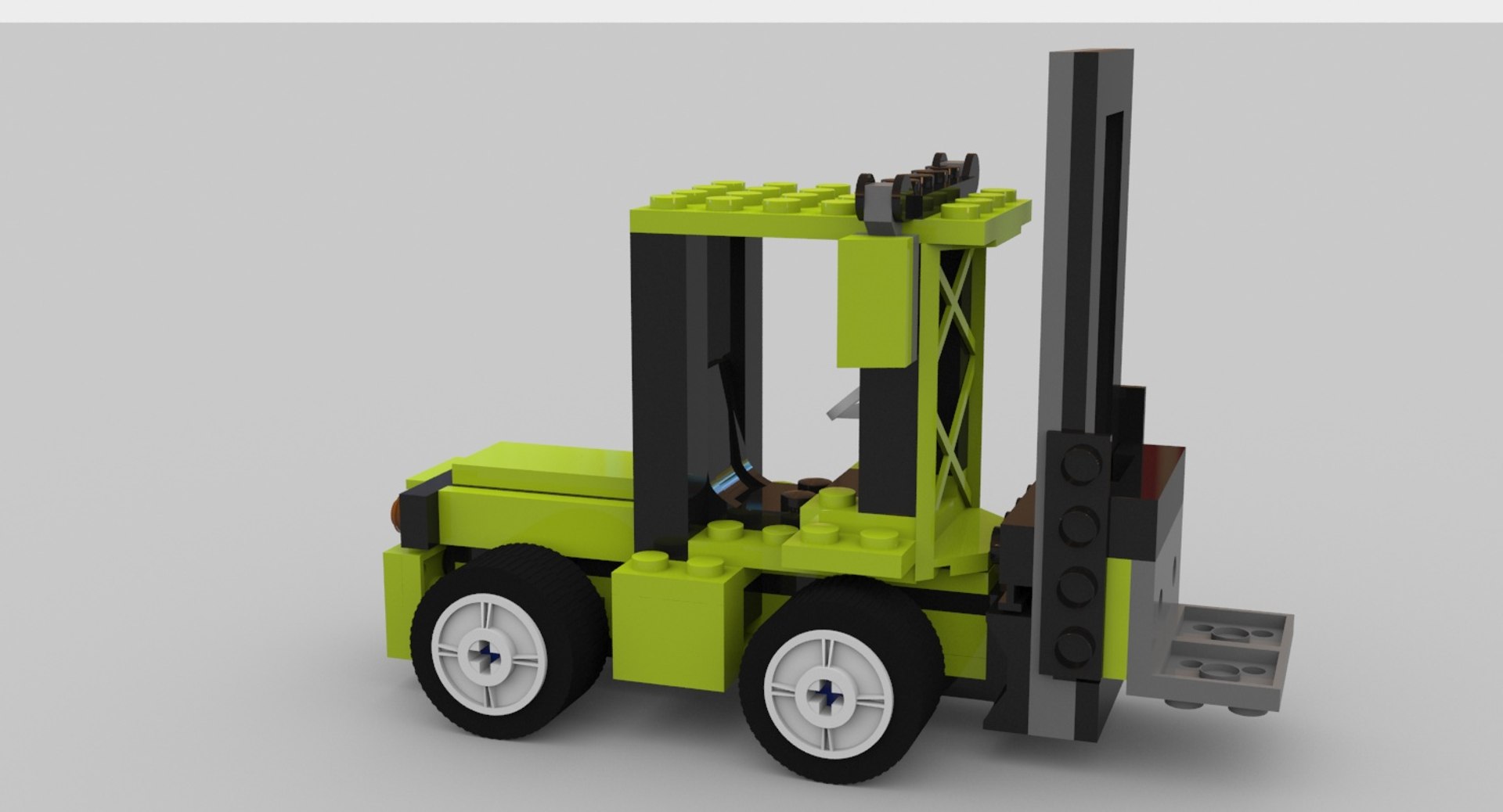 3d lego forklift truck