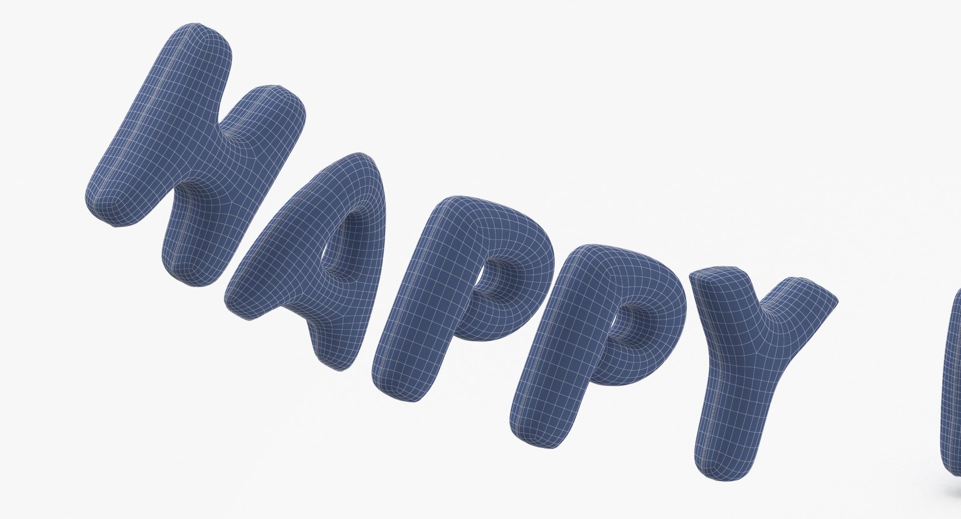 3D Foil Baloon Words HAPPY RETIREMENT Gold - TurboSquid 1740112