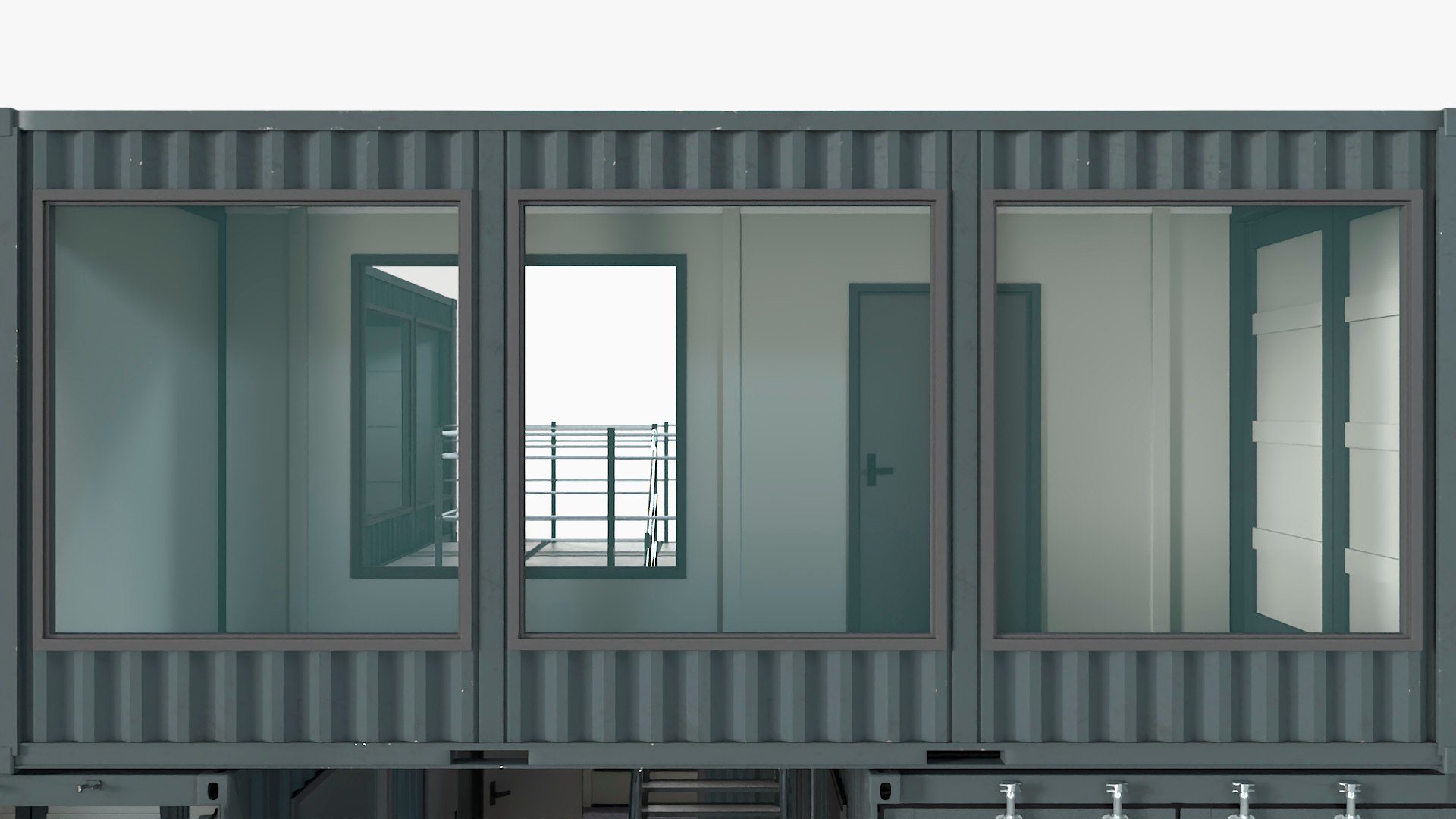 3D Model Container Office Black - TurboSquid 2280767
