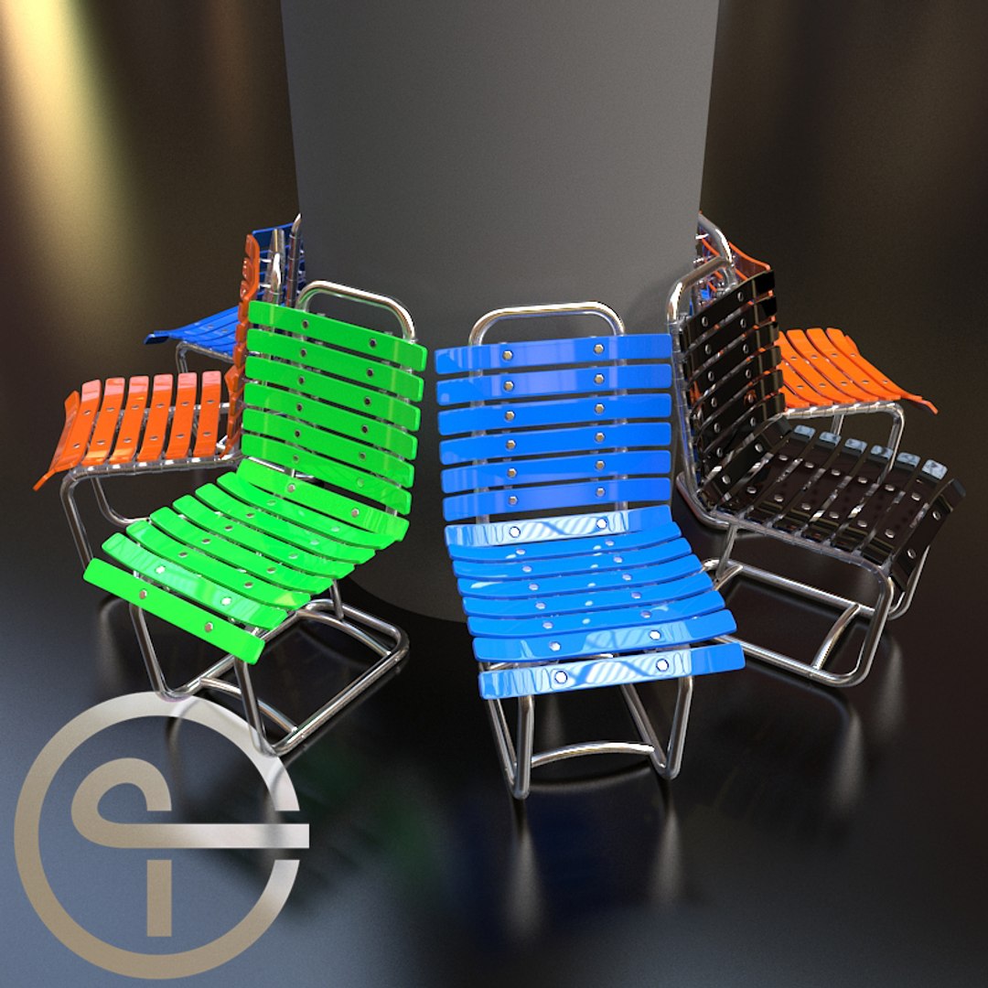 3d Realistic Chairs Sets Model