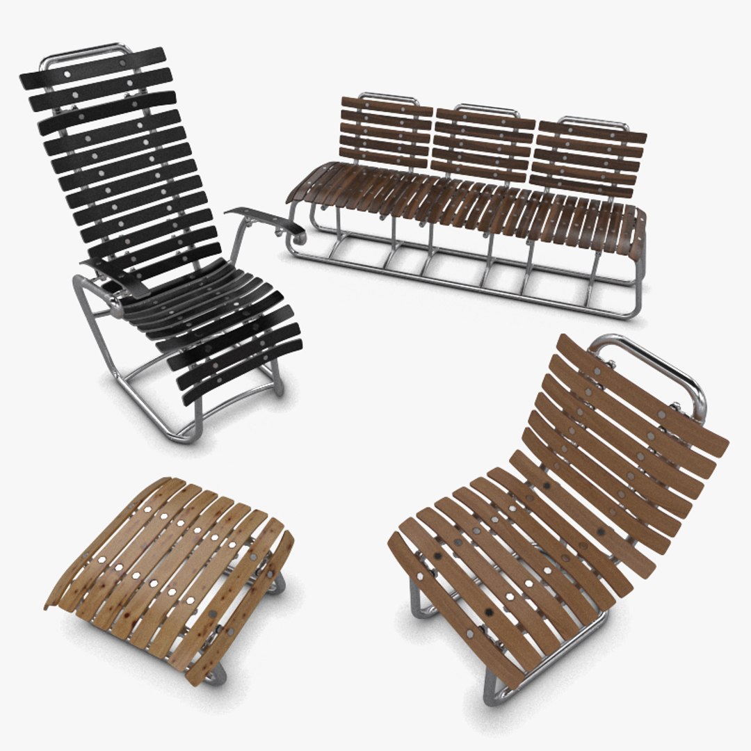 3d Realistic Chairs Sets Model