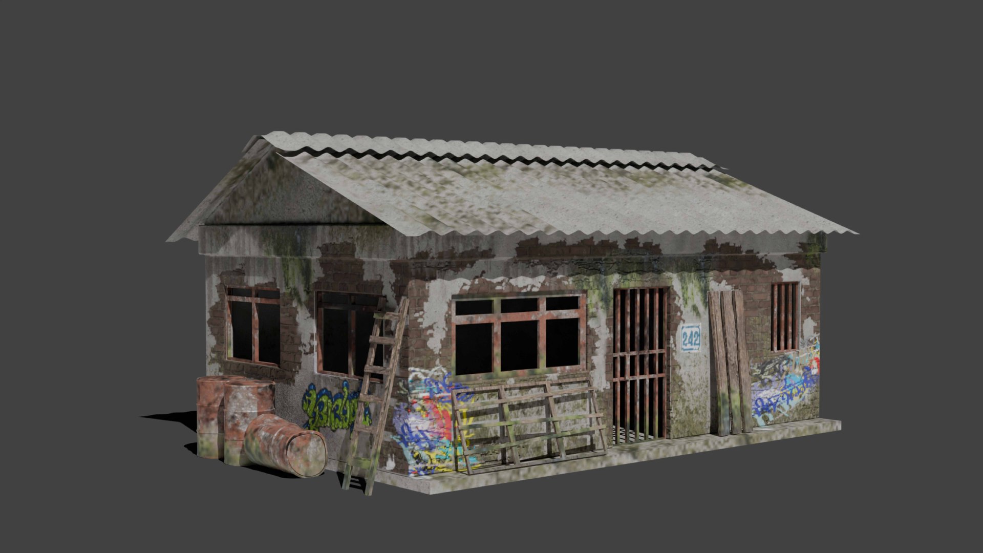 3D House Street - TurboSquid 2411647