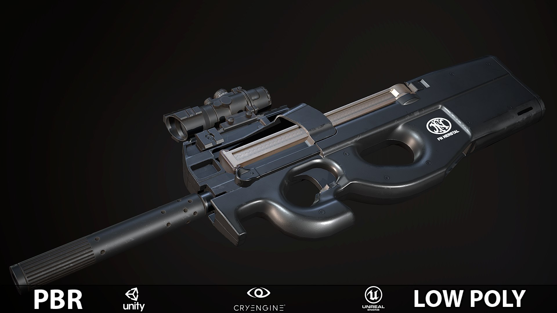 3D P90 Pbr Model - TurboSquid 1270923