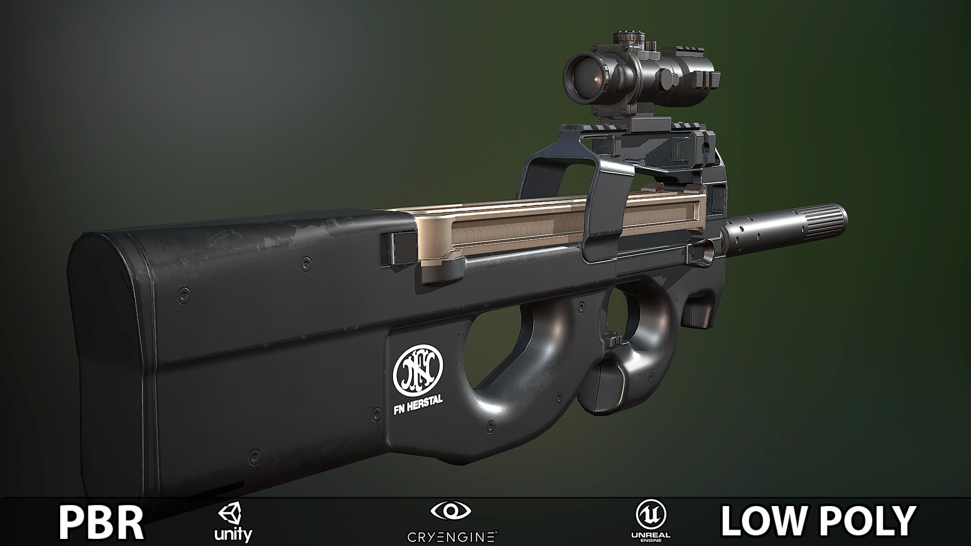 3D P90 Pbr Model - TurboSquid 1270923