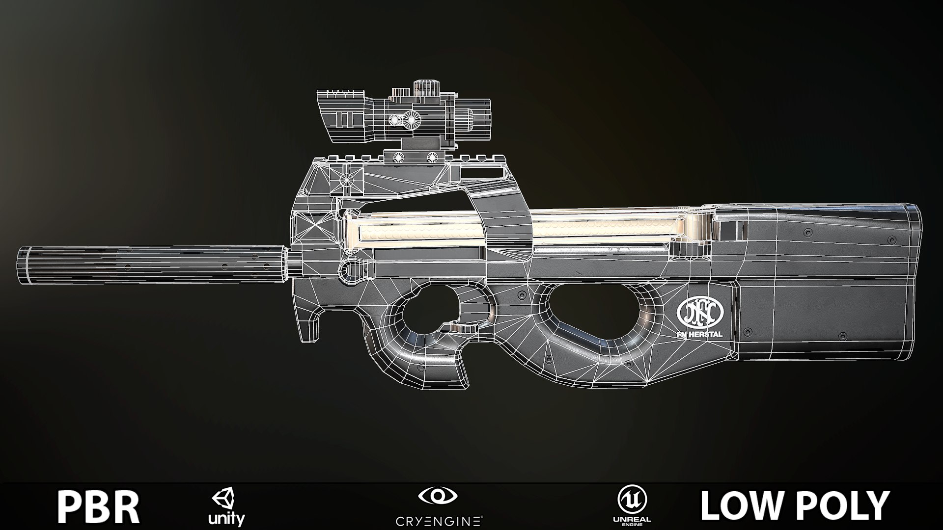 3D P90 Pbr Model - TurboSquid 1270923