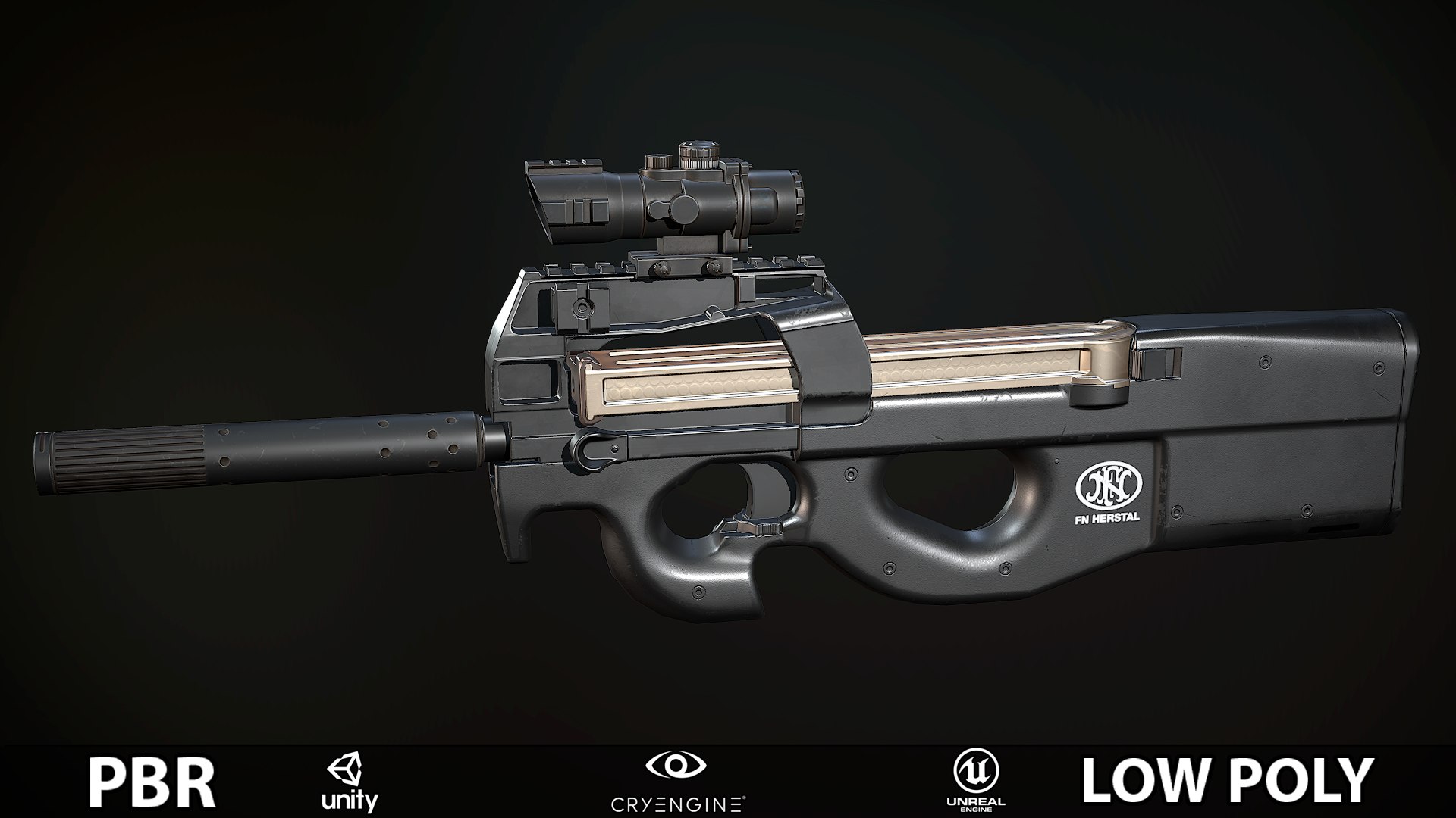 3D P90 Pbr Model - TurboSquid 1270923