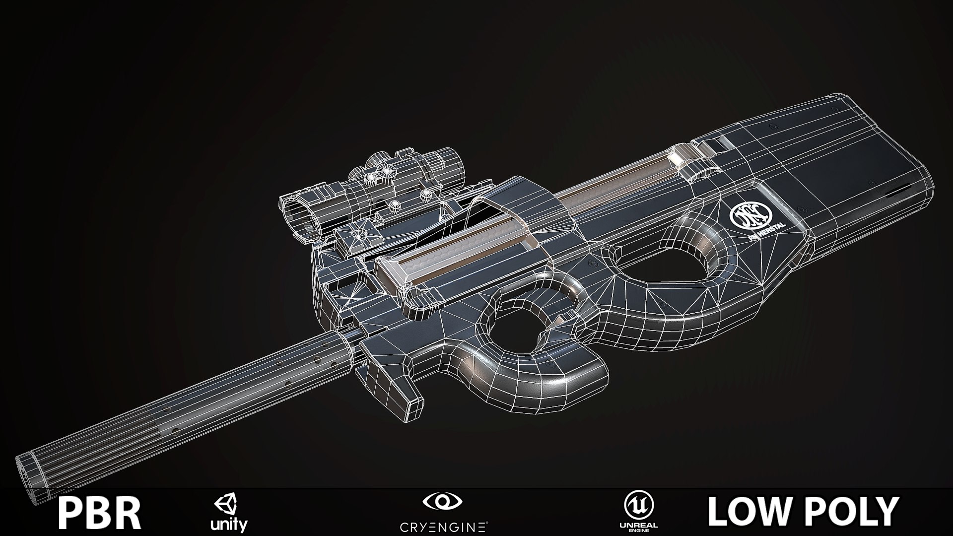 3D P90 Pbr Model - TurboSquid 1270923