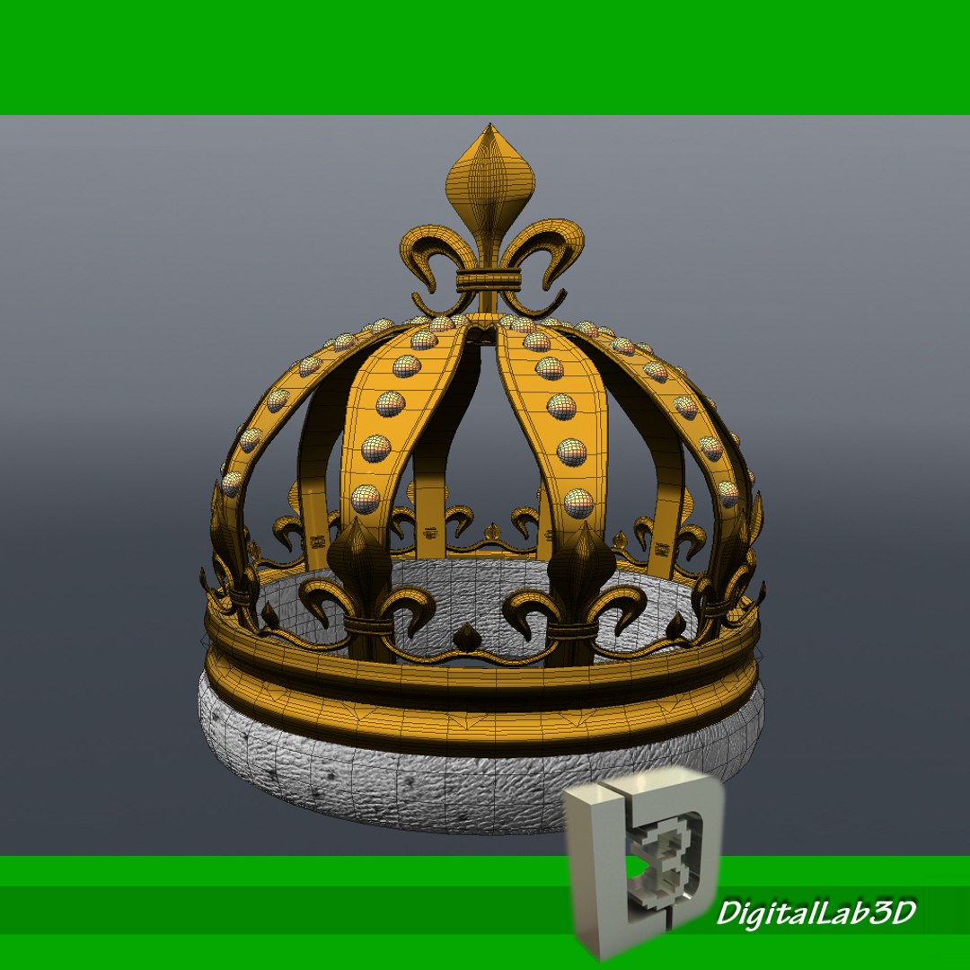5 crowns - 3d max