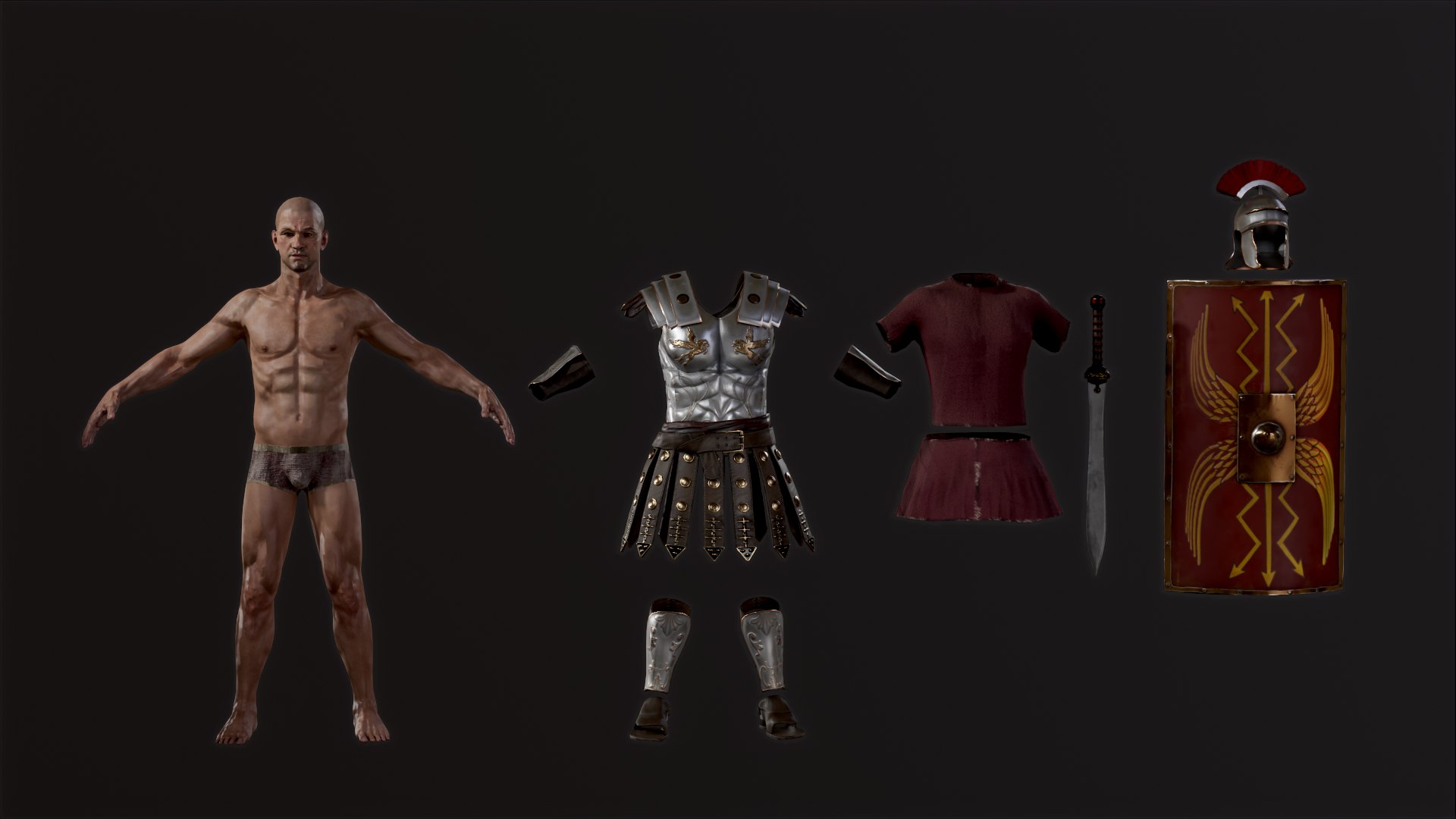 3D Roman Centurion - TurboSquid 1960434