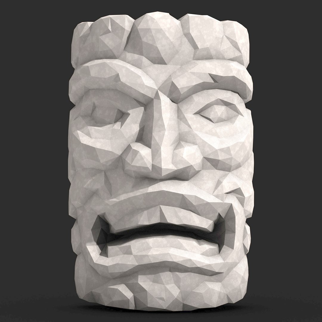 3D Tiki Totem Mask Low Poly 2 - TurboSquid 2301381