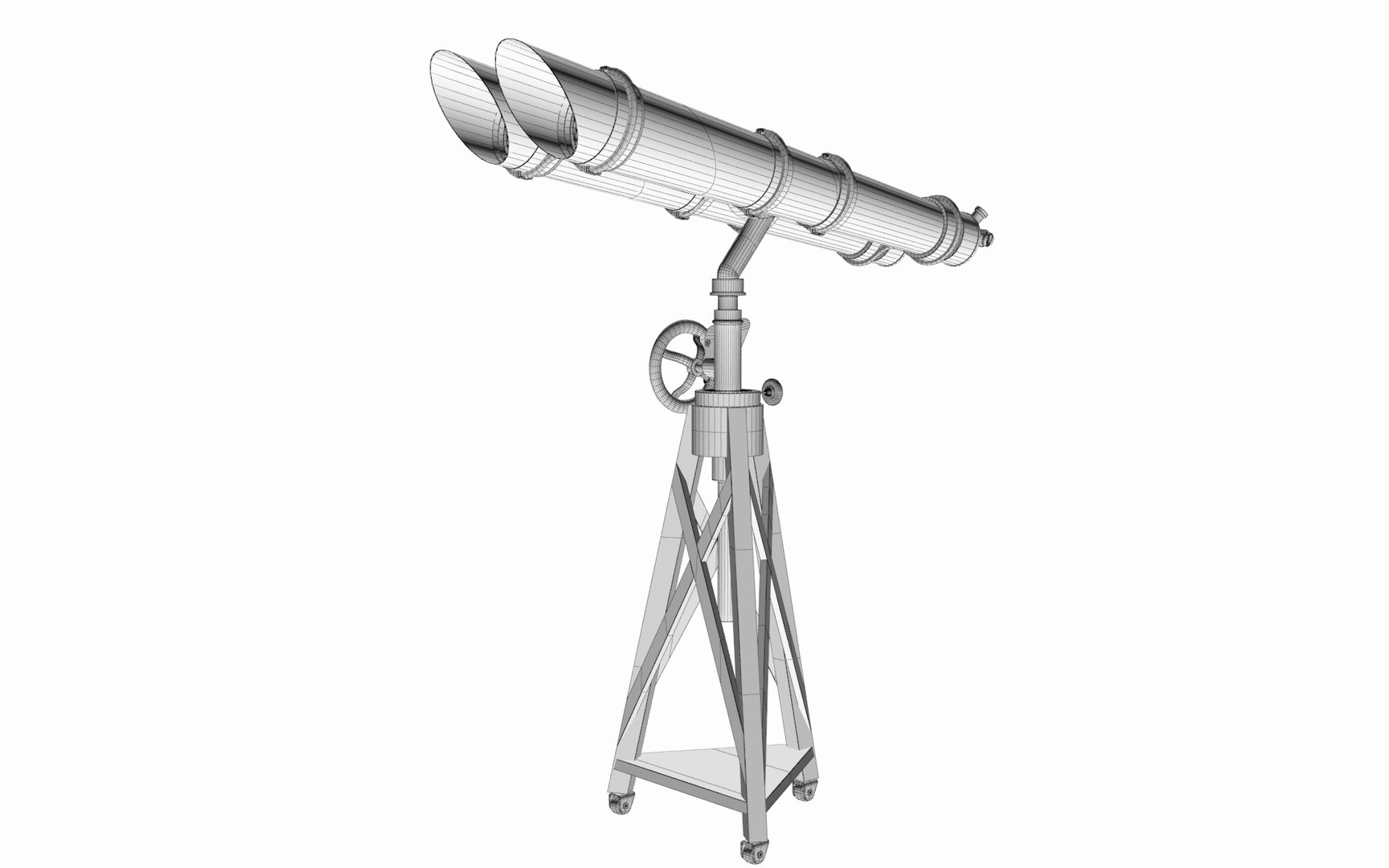 3D Vintage Binocular Telescopes Model - TurboSquid 2290093