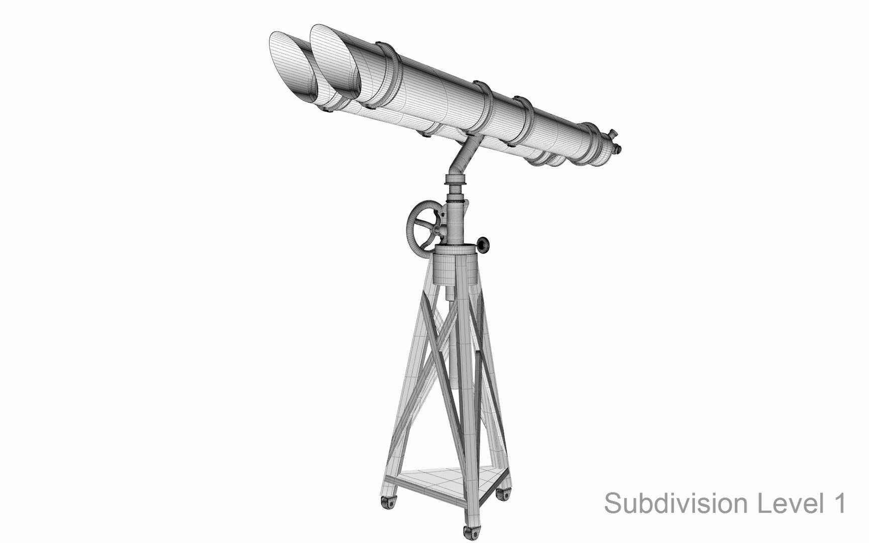 3D Vintage Binocular Telescopes Model - TurboSquid 2290093