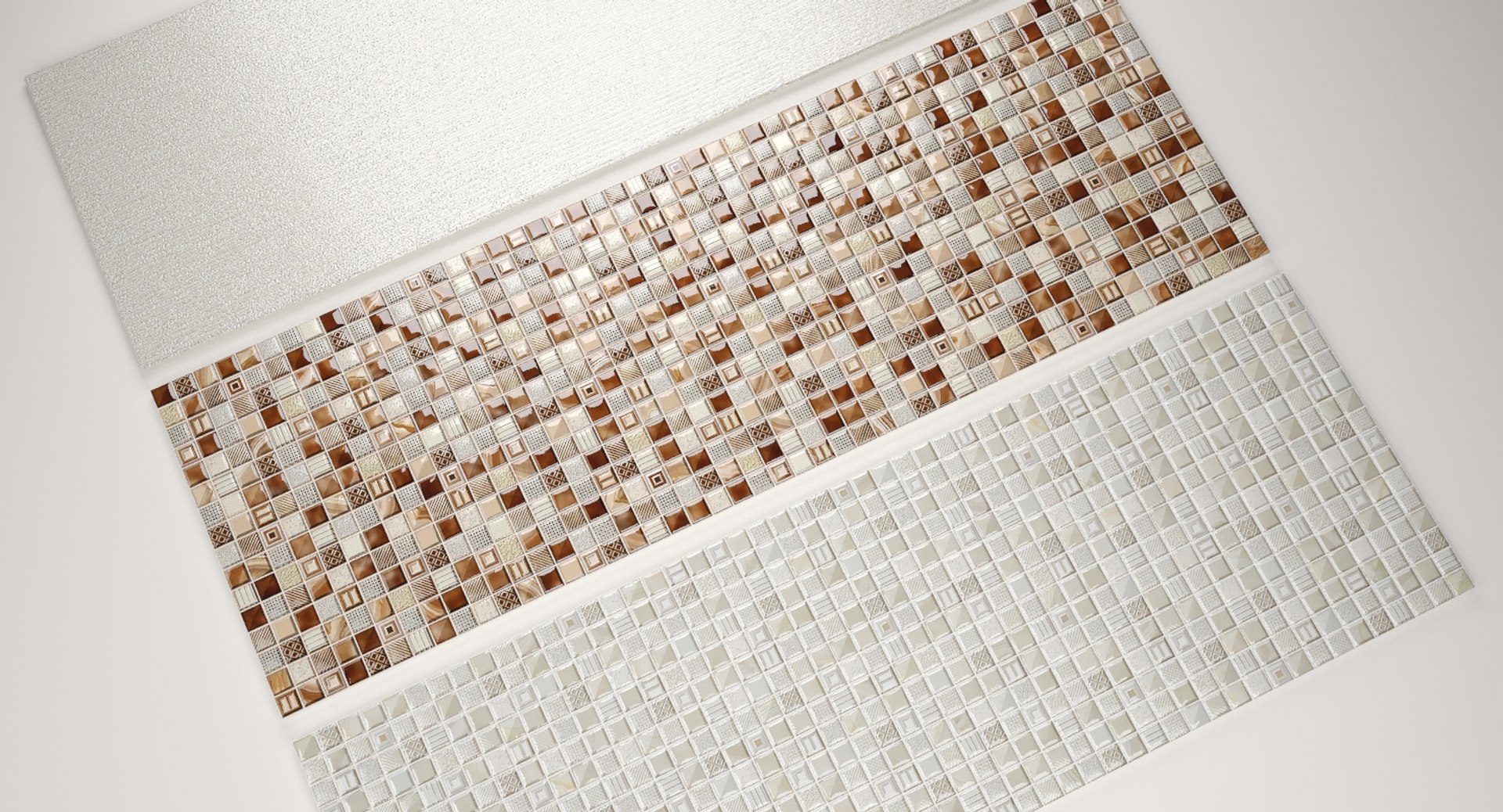 3d tile wall glass beige model
