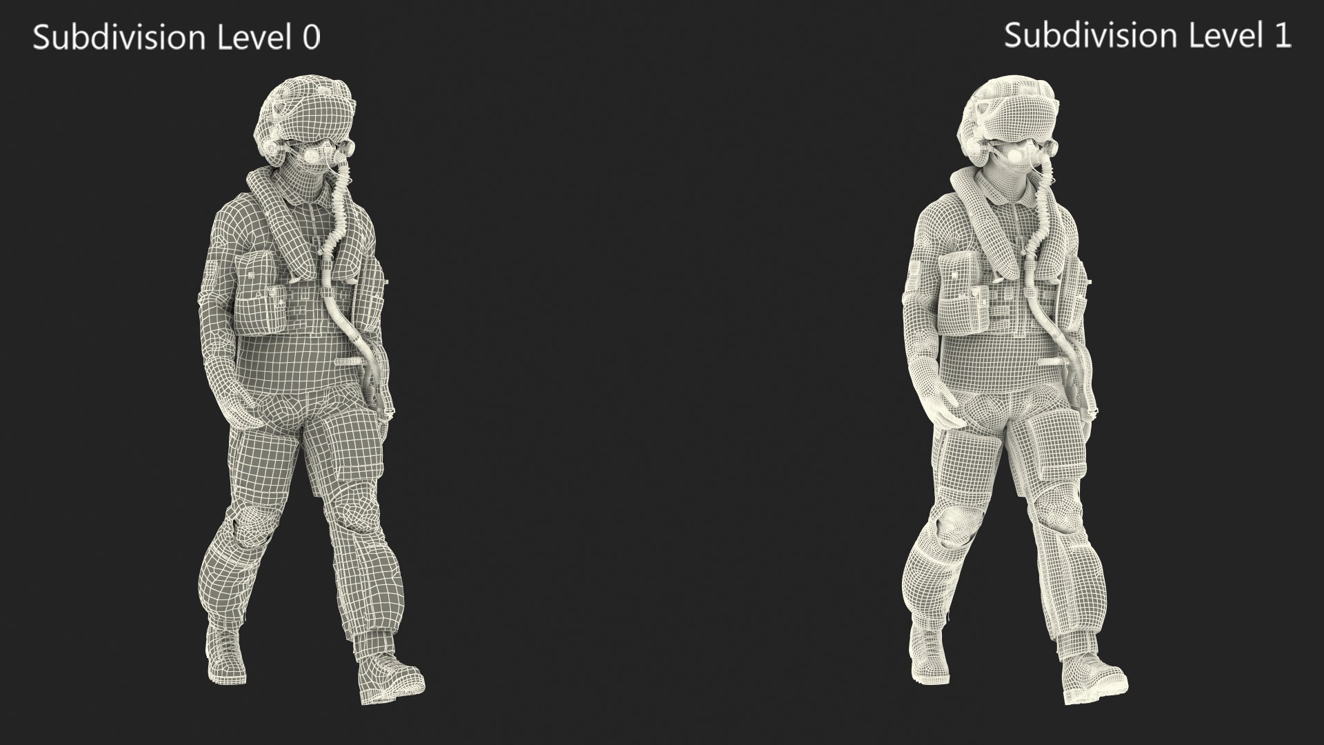 Jet Fighter Pilot In Walking Pose Model - TurboSquid 2378868