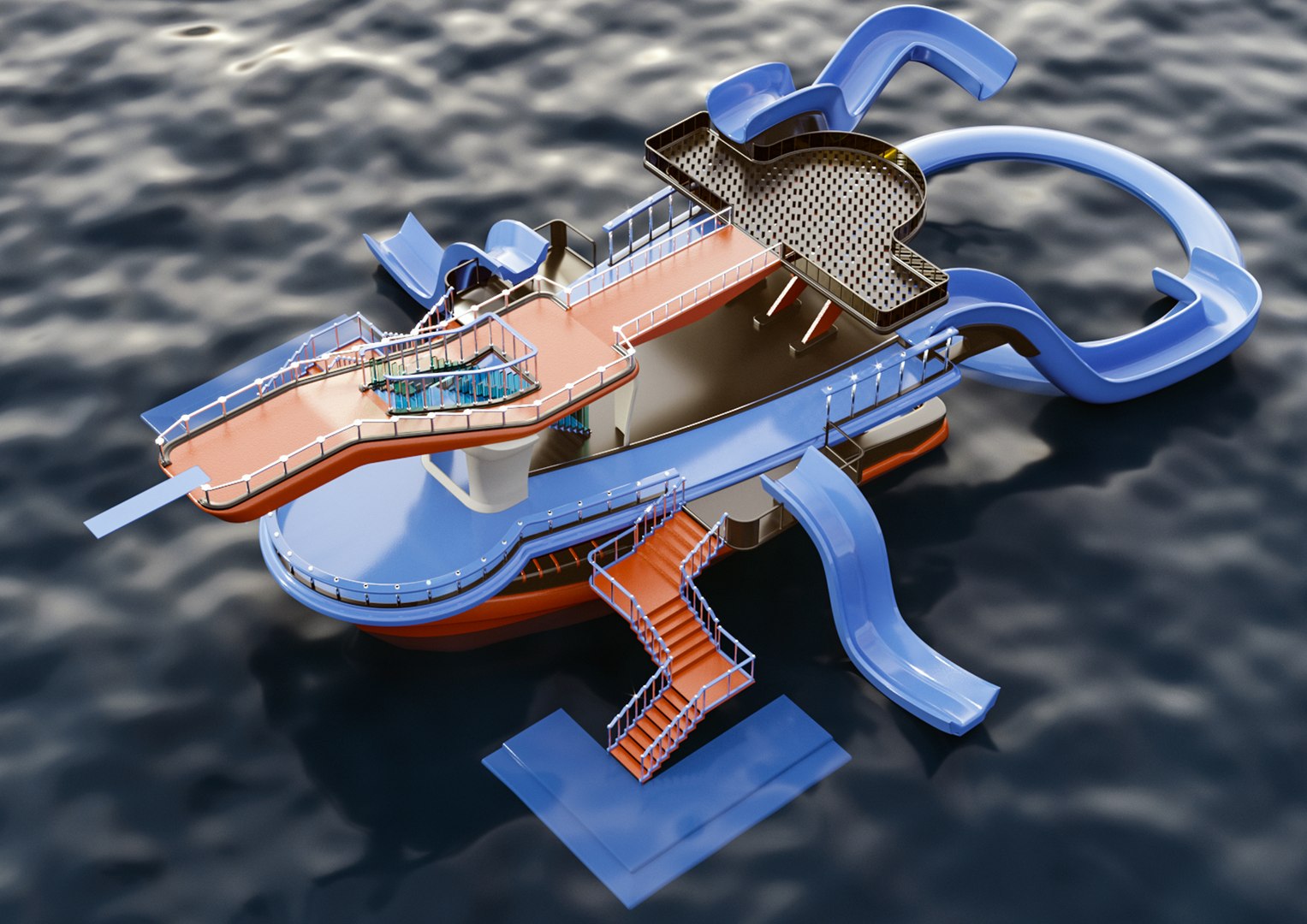 3D Aqua Ship - TurboSquid 1454669