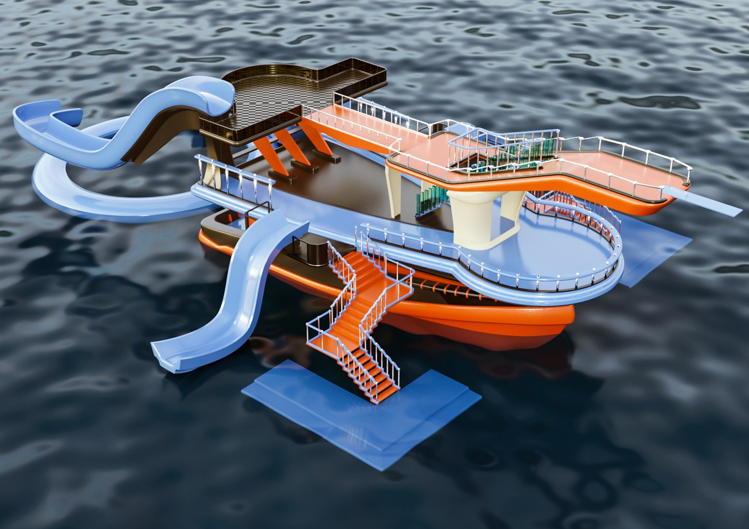 3D Aqua Ship - TurboSquid 1454669