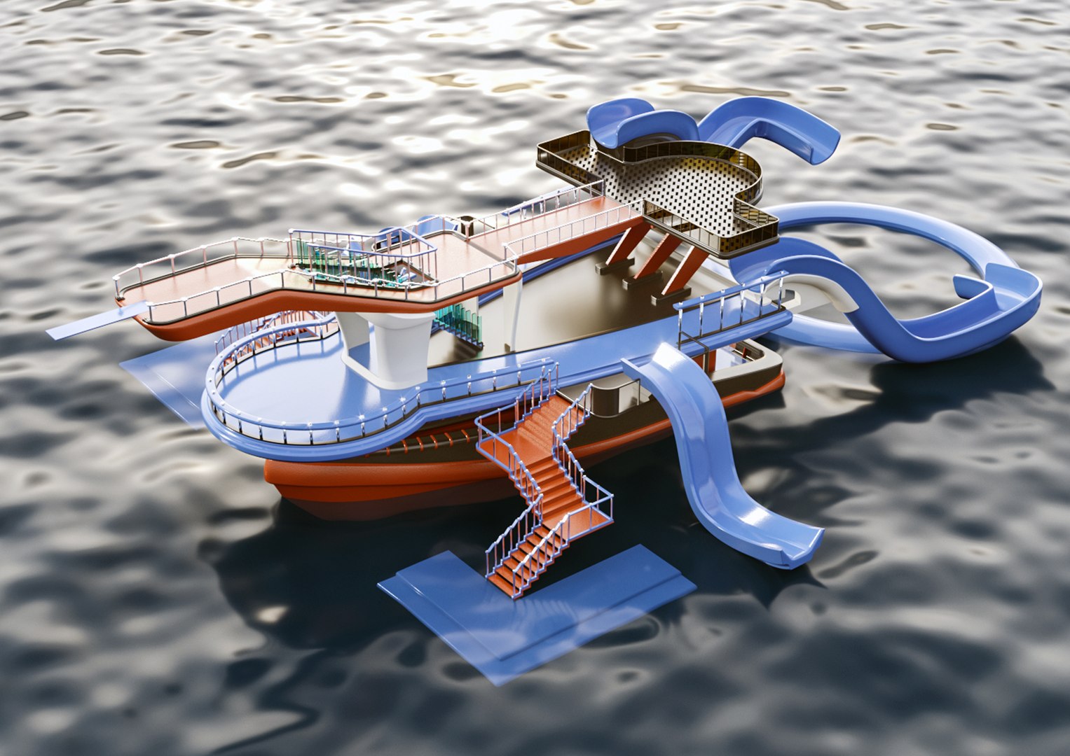 3D Aqua Ship - TurboSquid 1454669