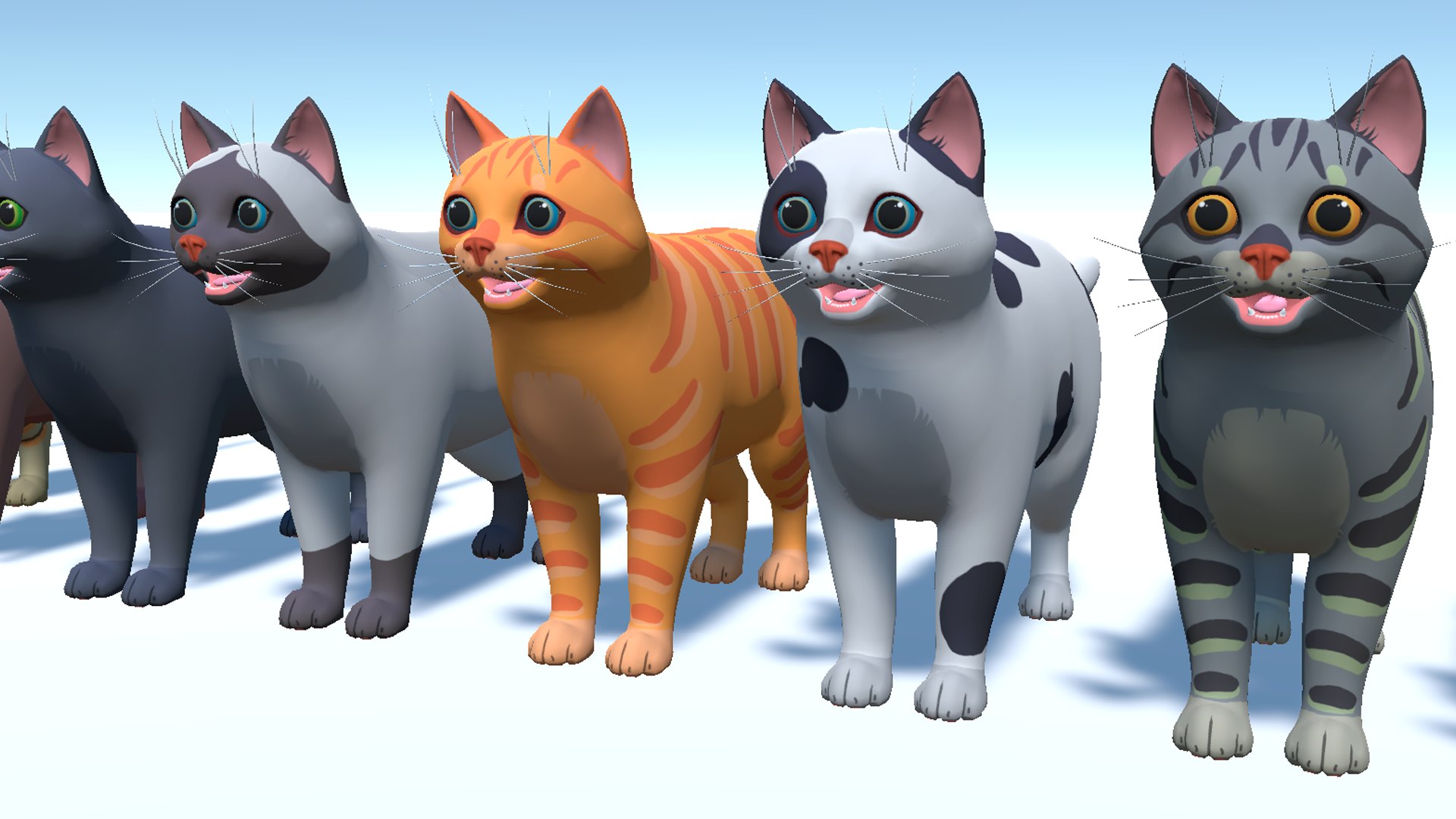 3D Model Cartoon Cats Pack - TurboSquid 2262987