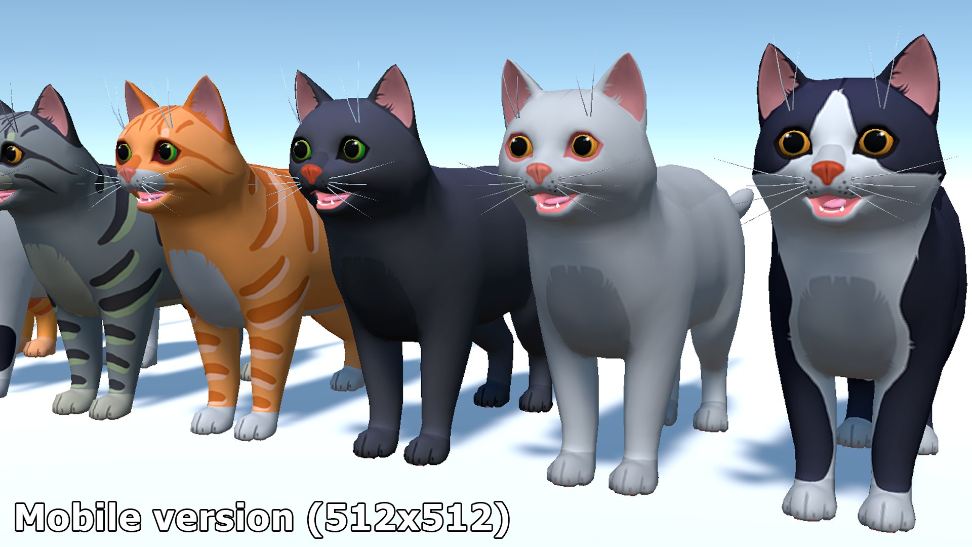 3D Model Cartoon Cats Pack - TurboSquid 2262987