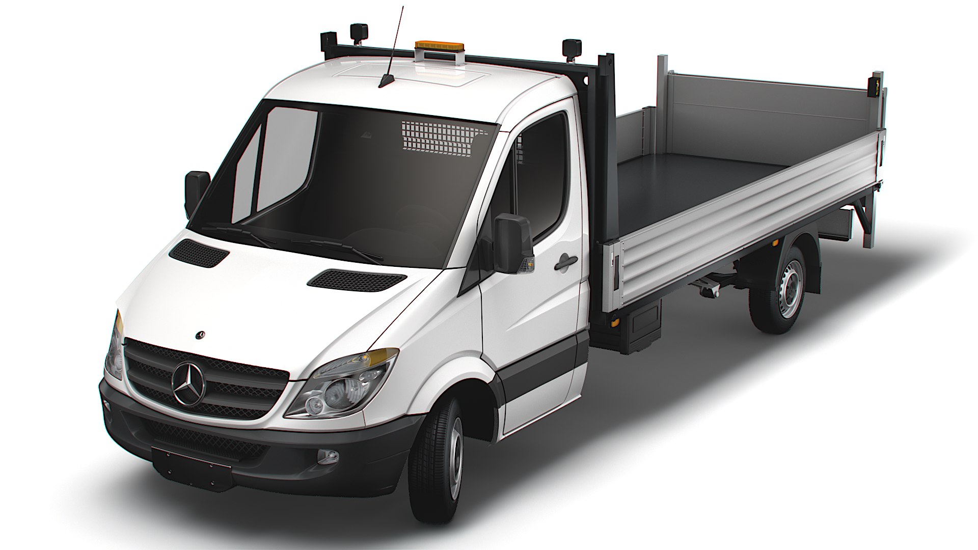 Mercedes Benz Sprinter Dropside Tail Lift 2018 Model - TurboSquid 2060851