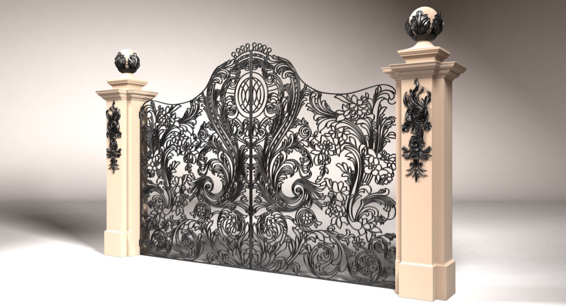 Gate Column 3D Model - TurboSquid 1266406
