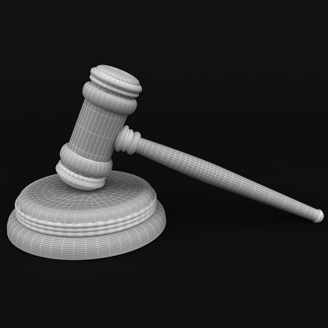 law gavel 3ds