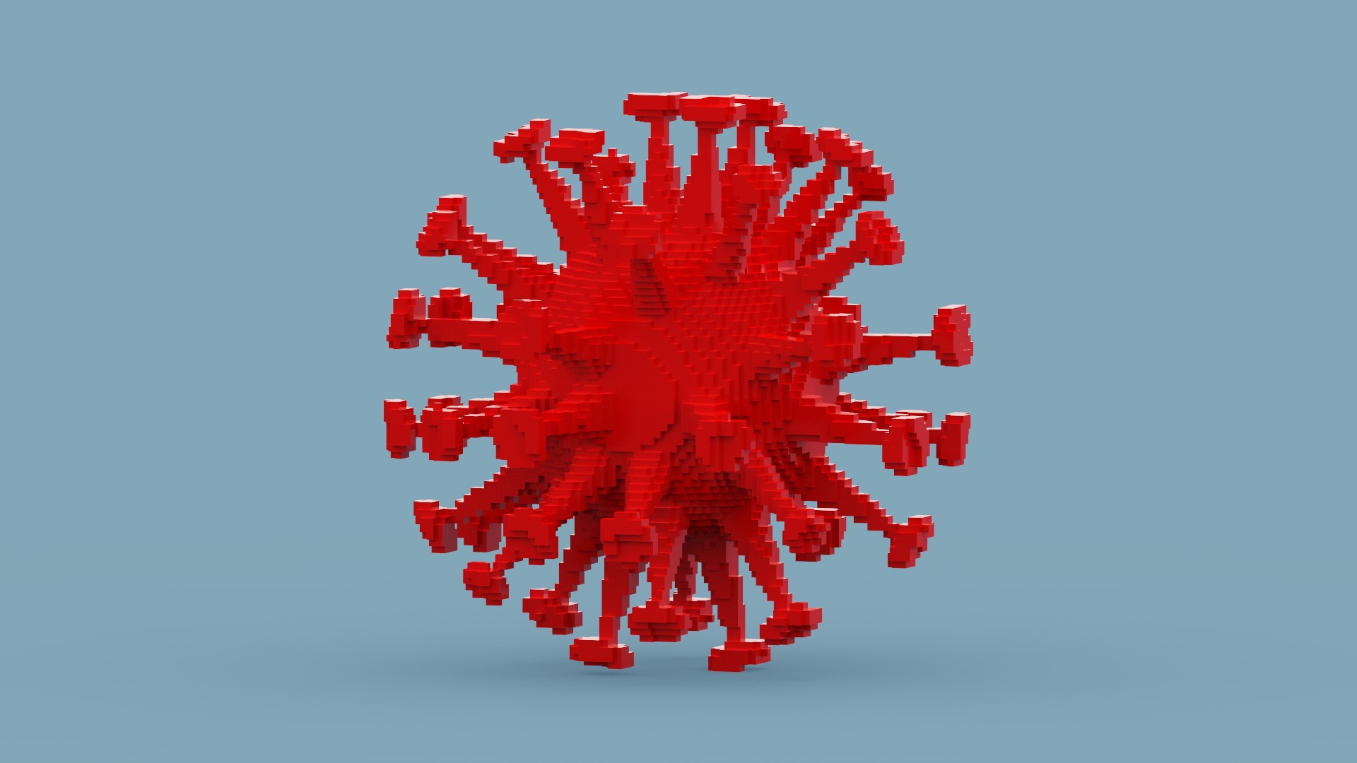 Voxel Red Virus 3D Model - TurboSquid 1974242