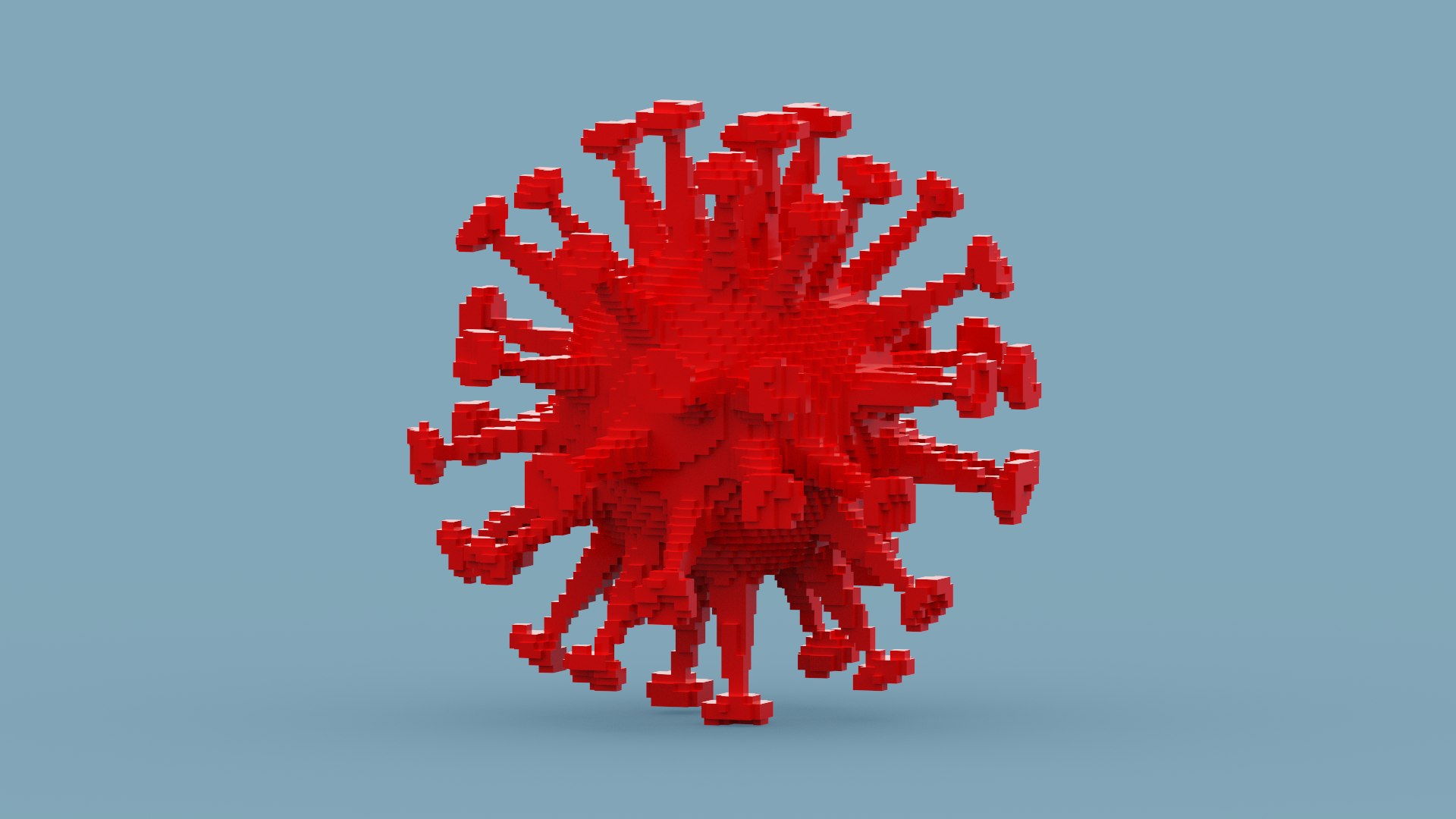 Voxel Red Virus 3D Model - TurboSquid 1974242