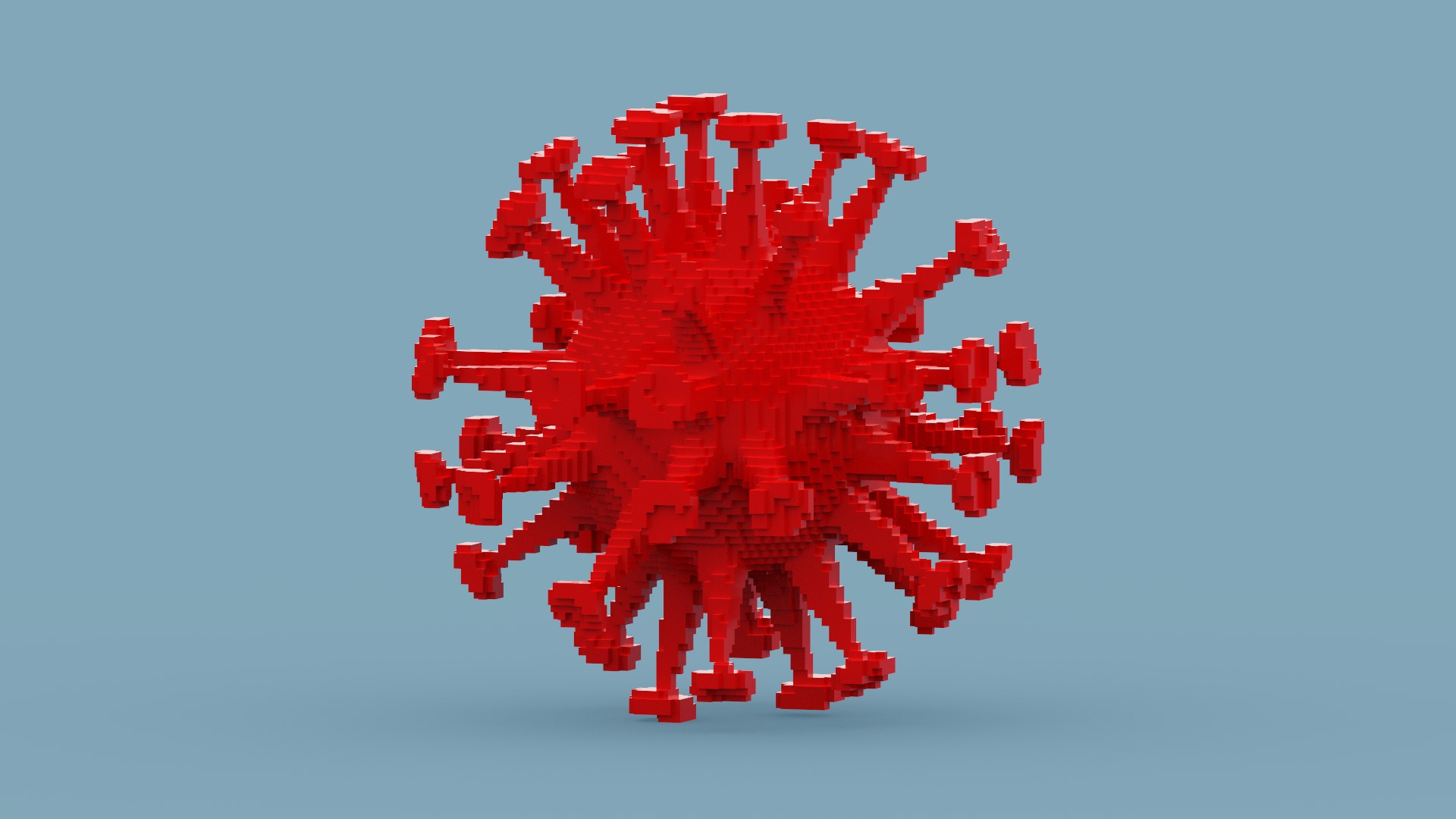 Voxel Red Virus 3D Model - TurboSquid 1974242