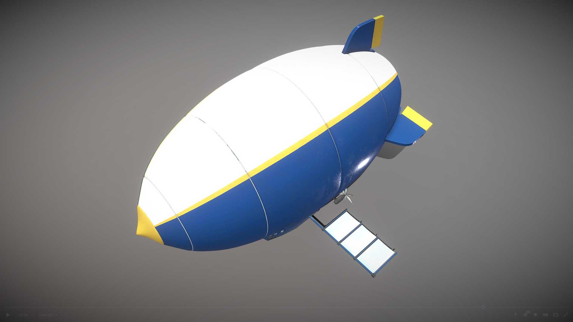 Cartoon Airship 3D Model - TurboSquid 2048429