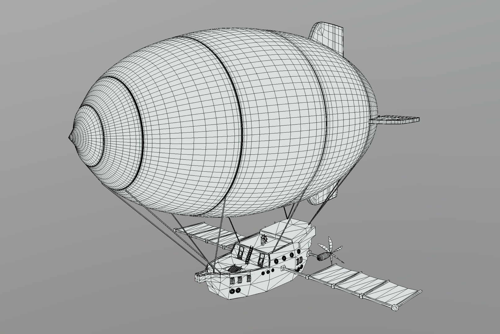 Cartoon Airship 3D Model - TurboSquid 2048429