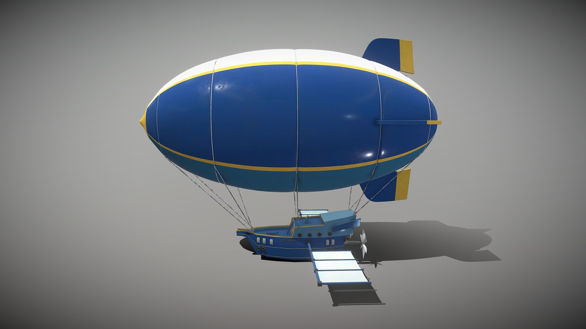 Cartoon Airship 3D Model - TurboSquid 2048429