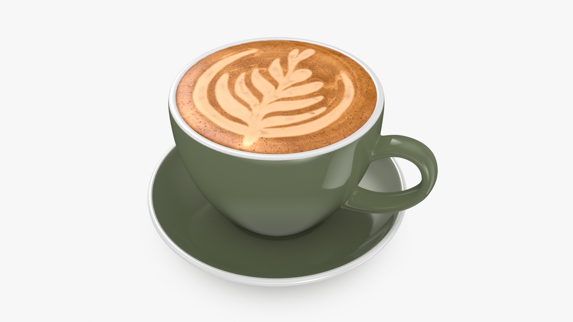 Latte Mug 3D Model - TurboSquid 2194160