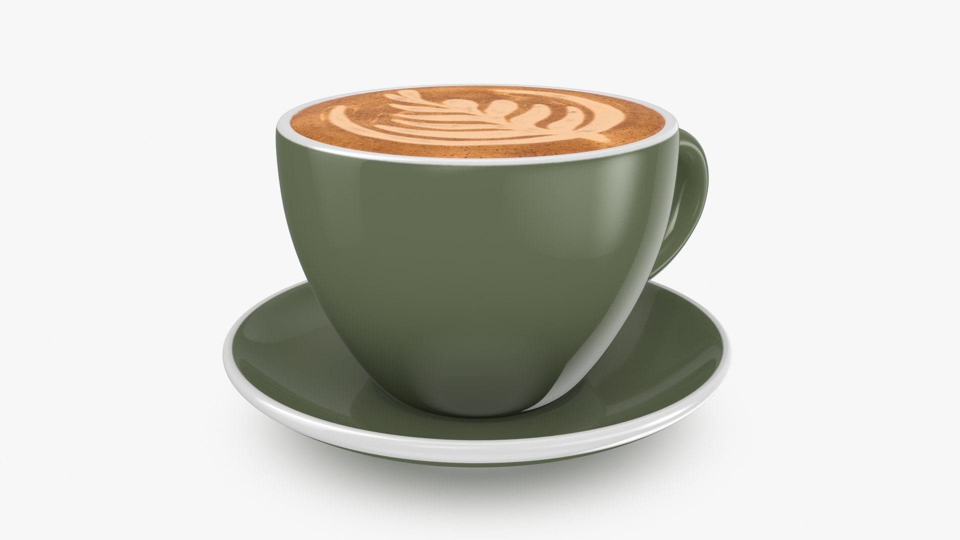 Latte Mug 3D Model - TurboSquid 2194160