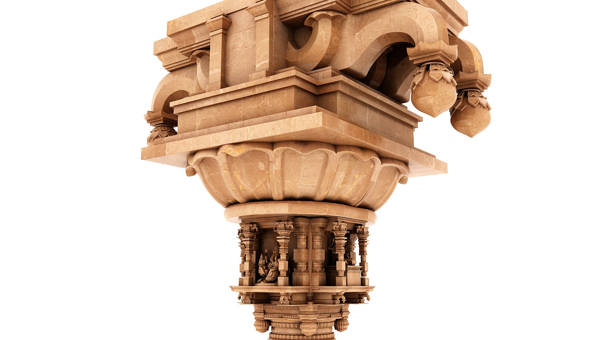 3D Model Temple Pillar - TurboSquid 2181717
