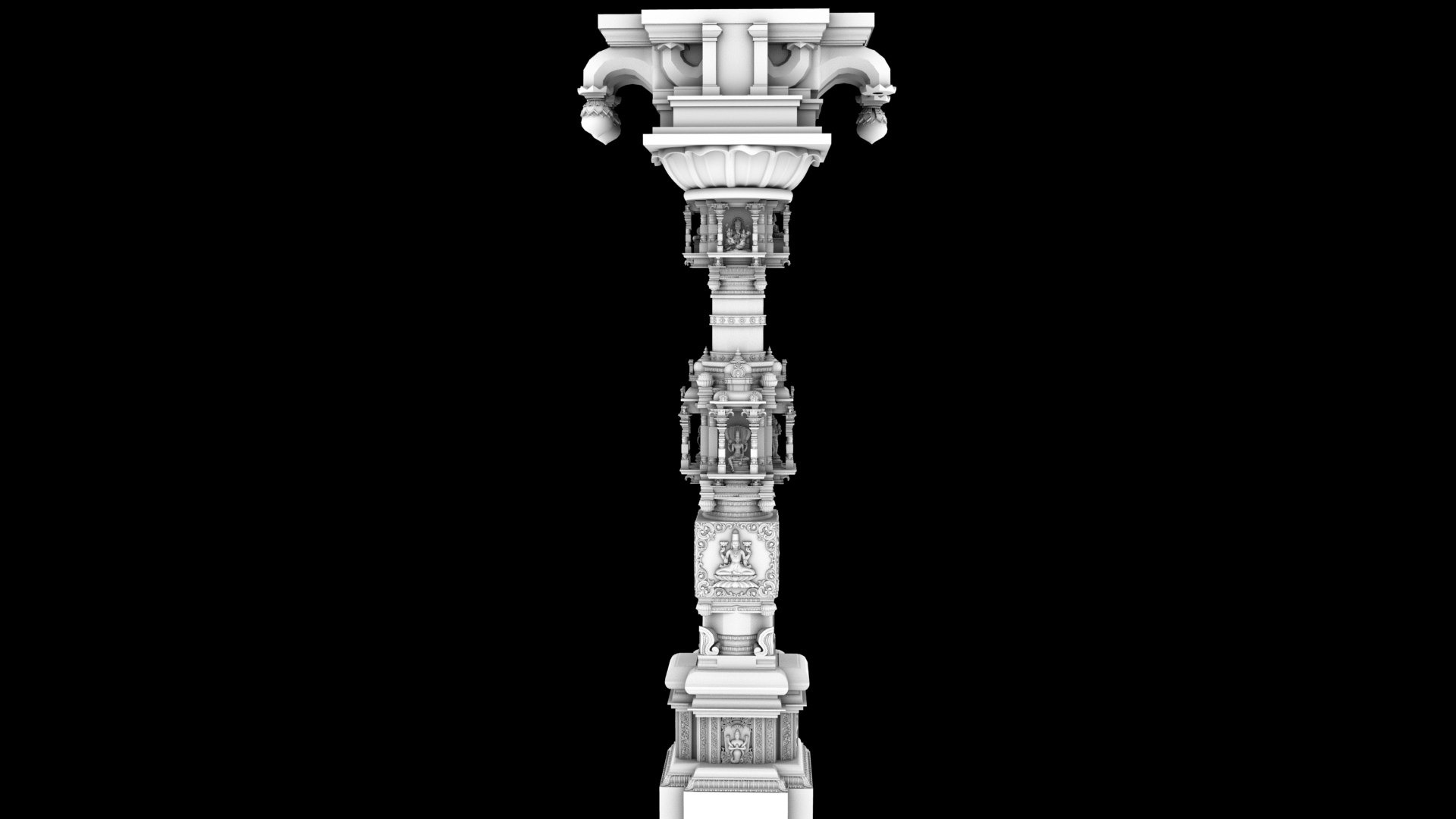 3D Model Temple Pillar - TurboSquid 2181717