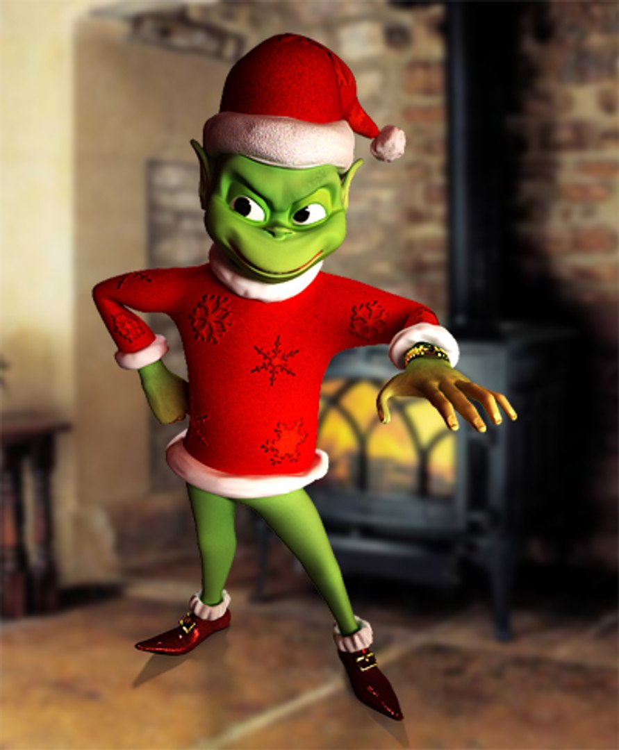 3d Grinch Christmas Illustrations