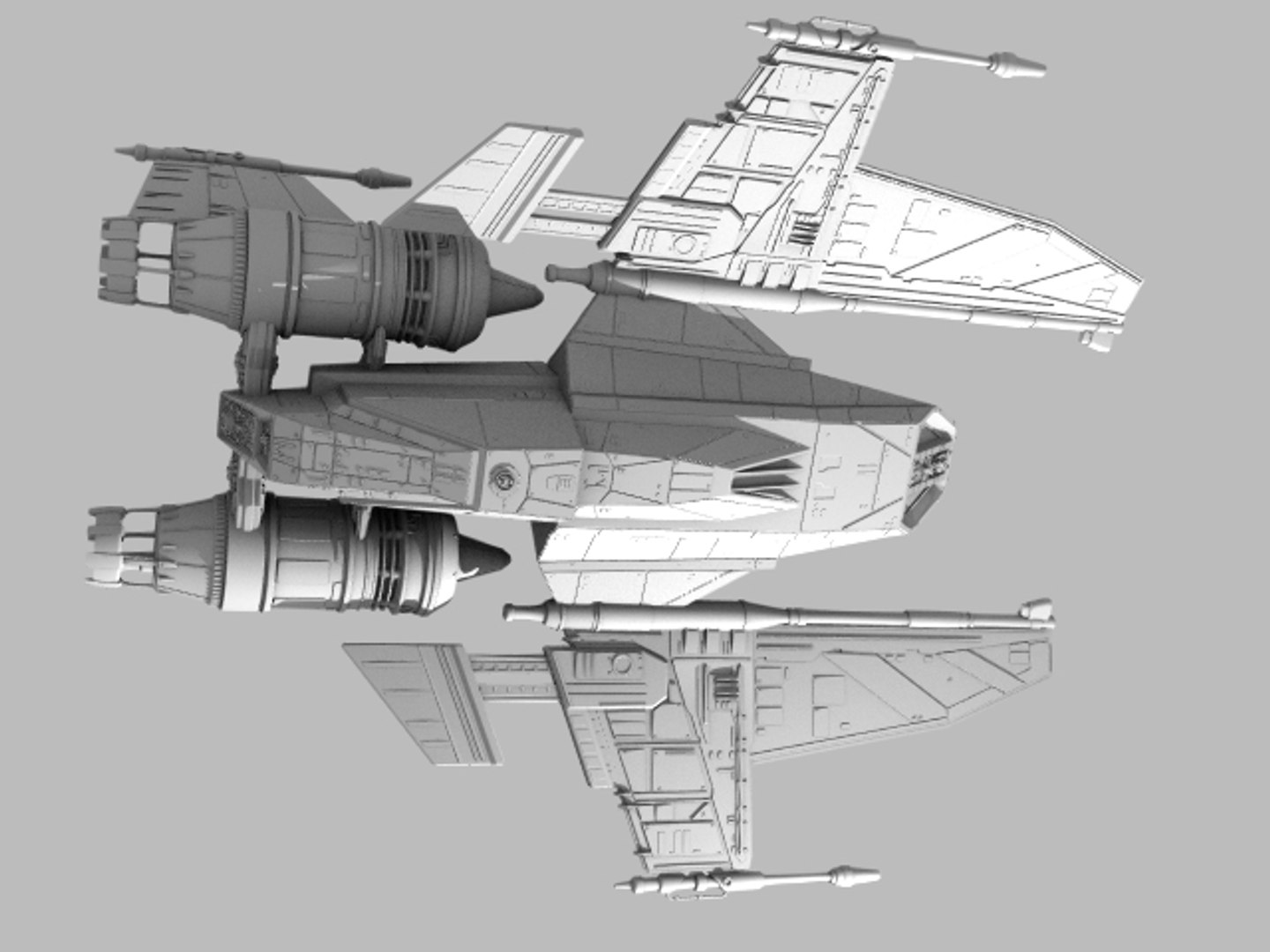 3d Space Fighter Model