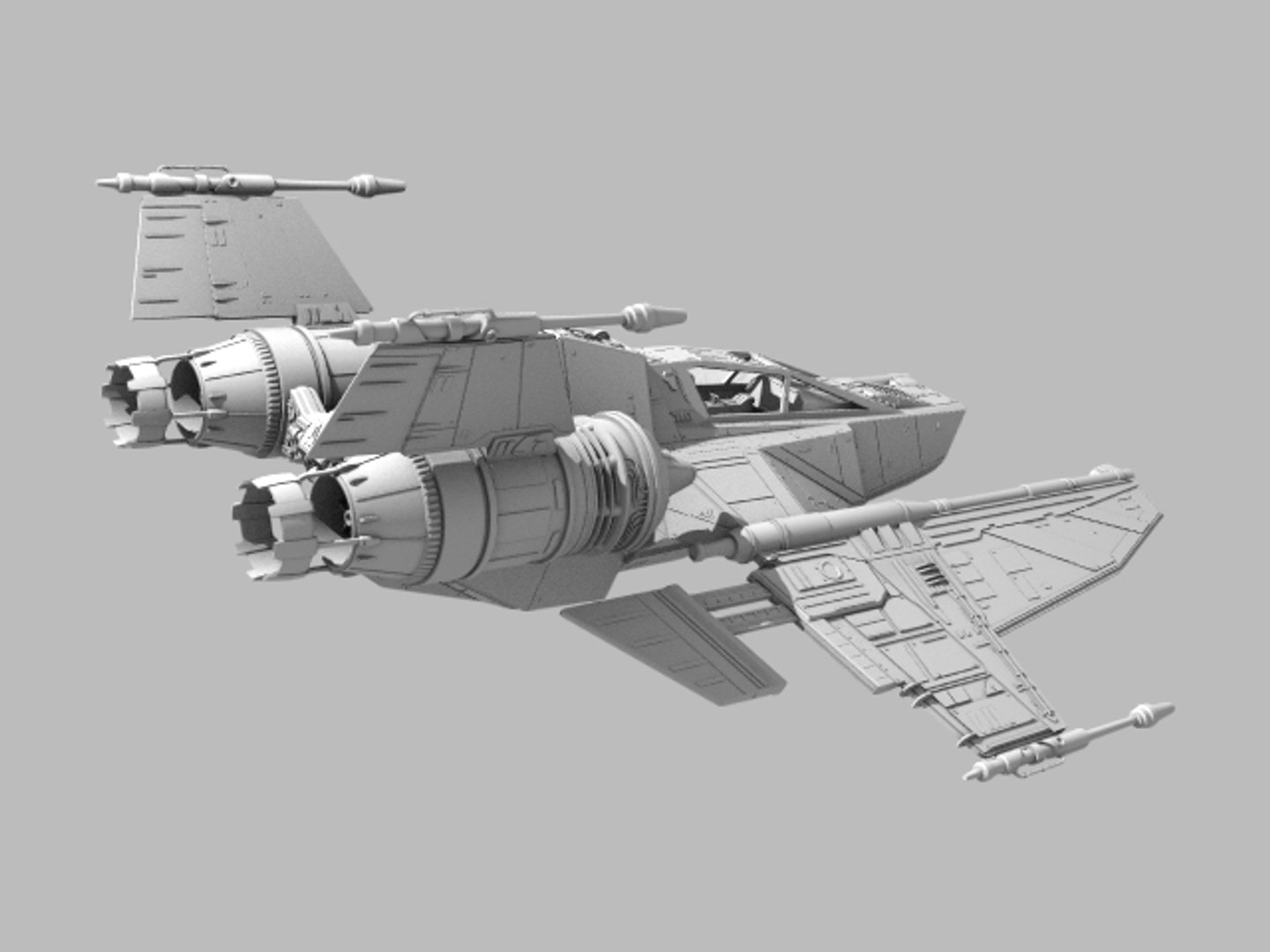 3d Space Fighter Model