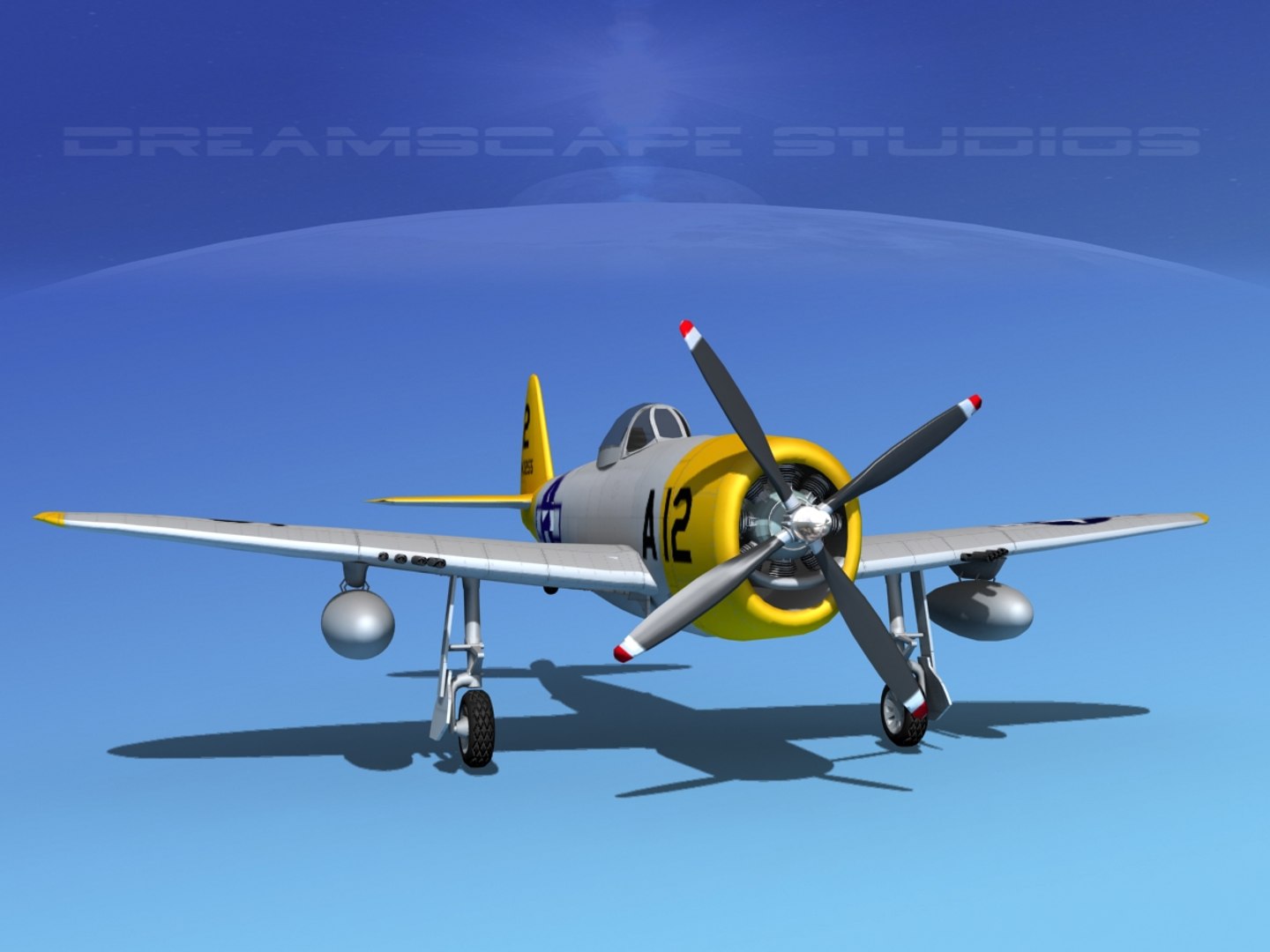 Thunderbolt Fighters Bomber 3d Model