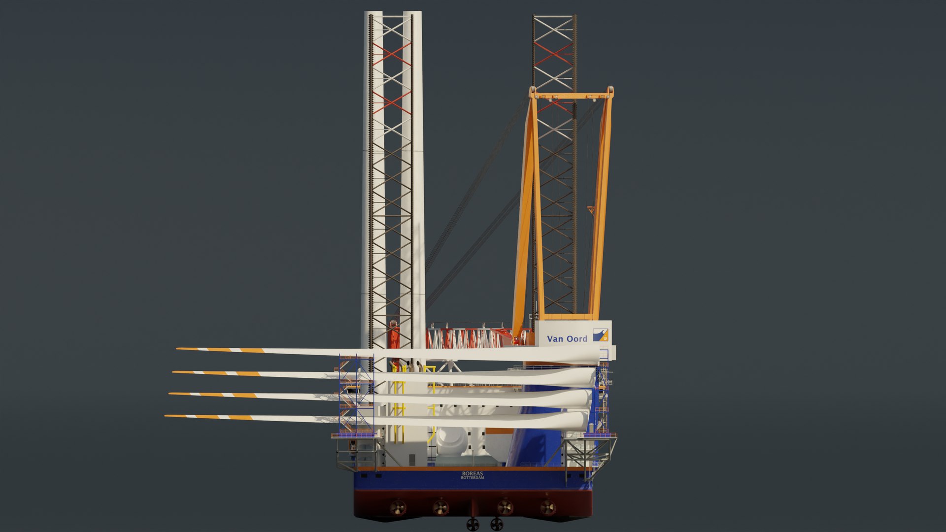 3D Model Offshore Wind Turbine Vessel - TurboSquid 2272370